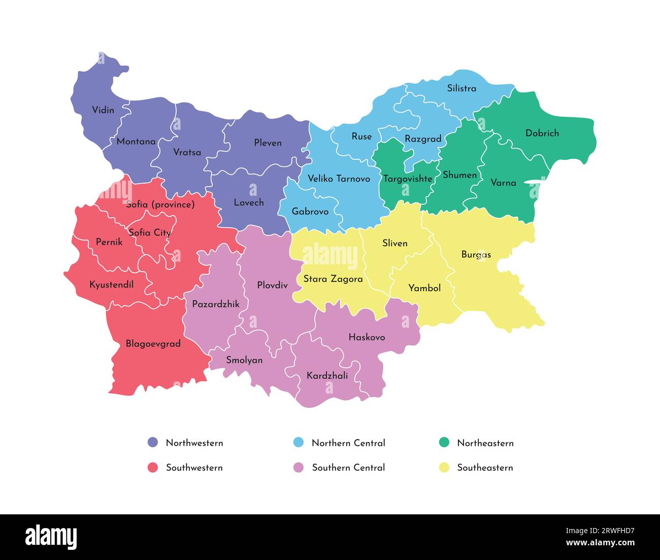 Vector isolated illustration of simplified administrative map of ... Vector isolated illustration of simplified administrative map of ...