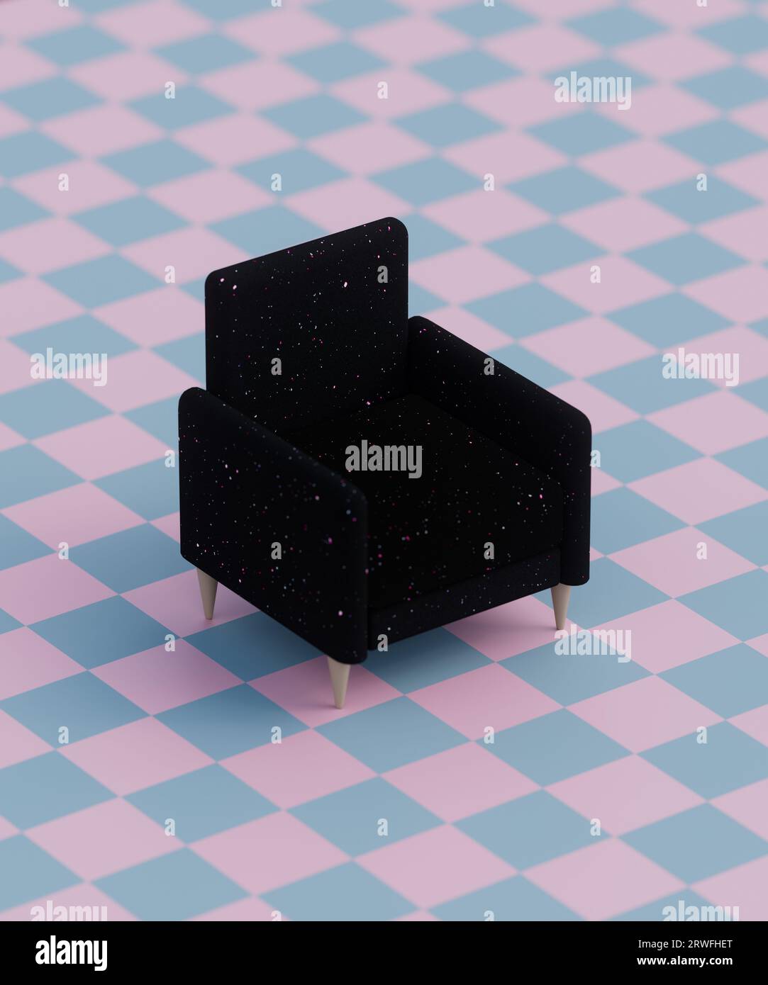 Black magic chair in the room. 3d render, 3d illustration Stock Photo ...