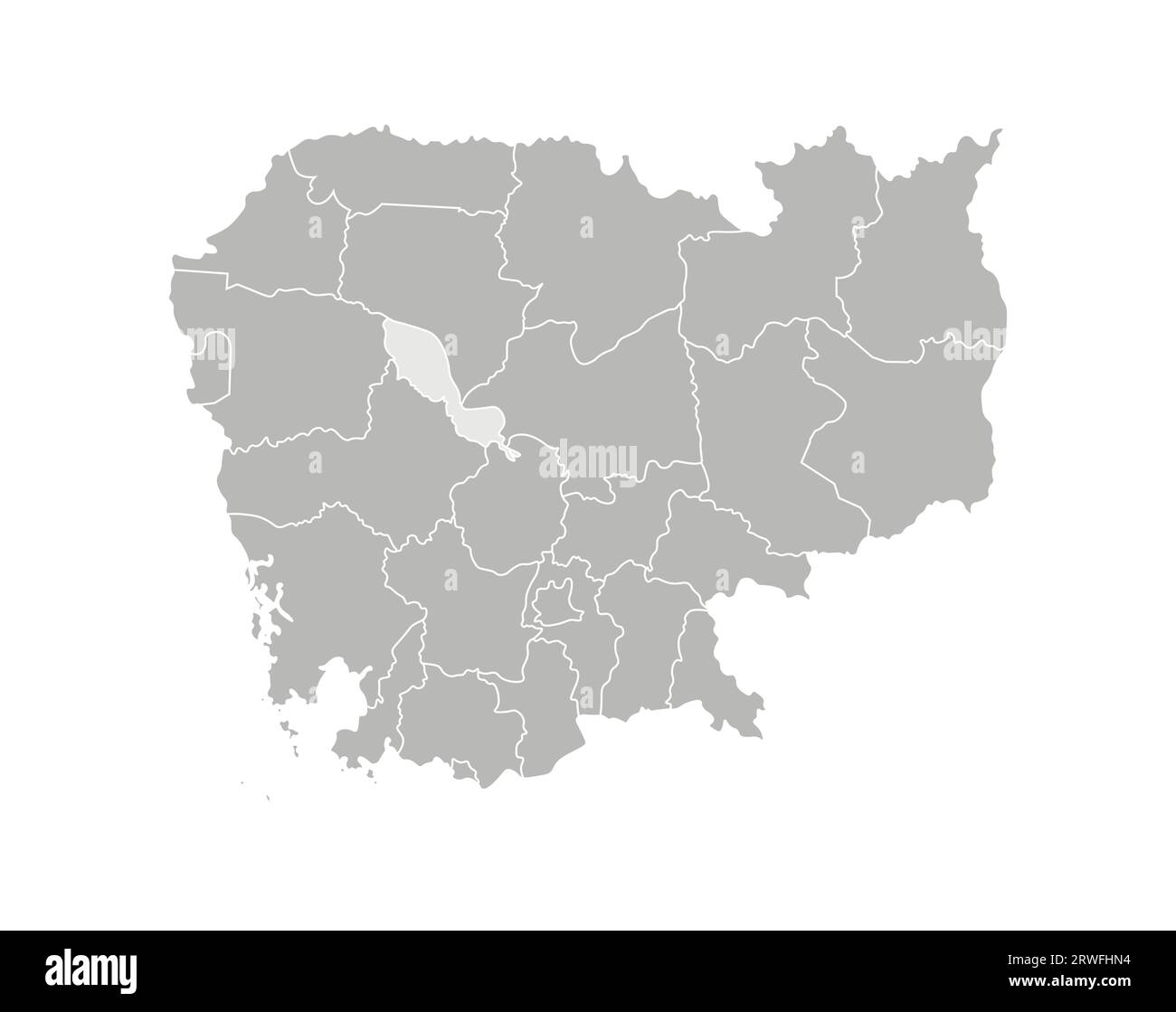 Vector isolated illustration of simplified administrative map of ...