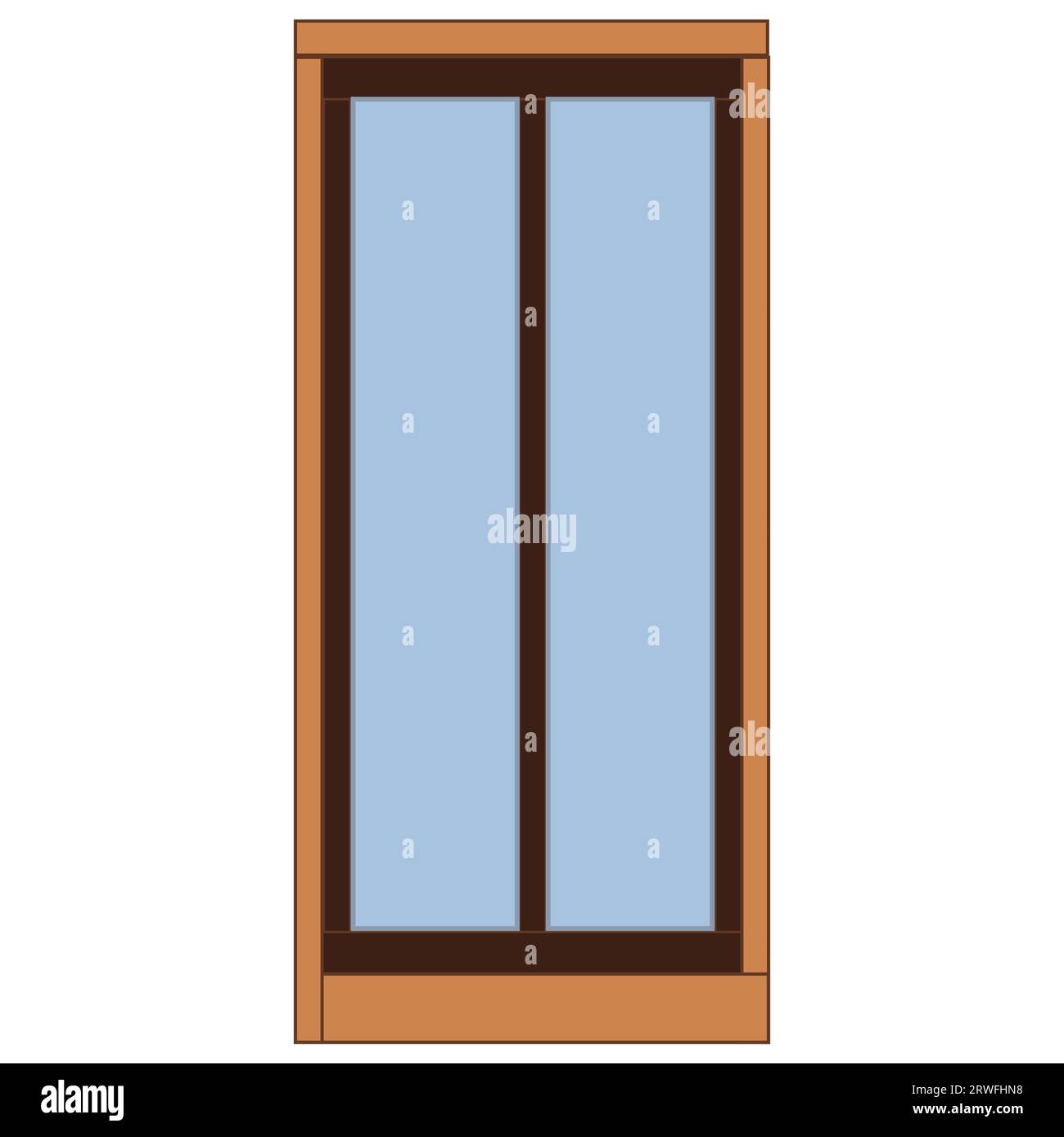 Rectangular colored window for home isolated on white background ...