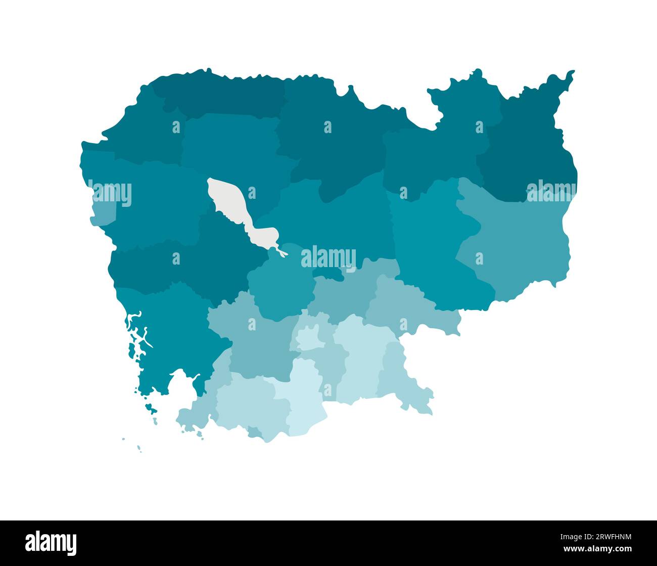 Vector isolated illustration of simplified administrative map of ...