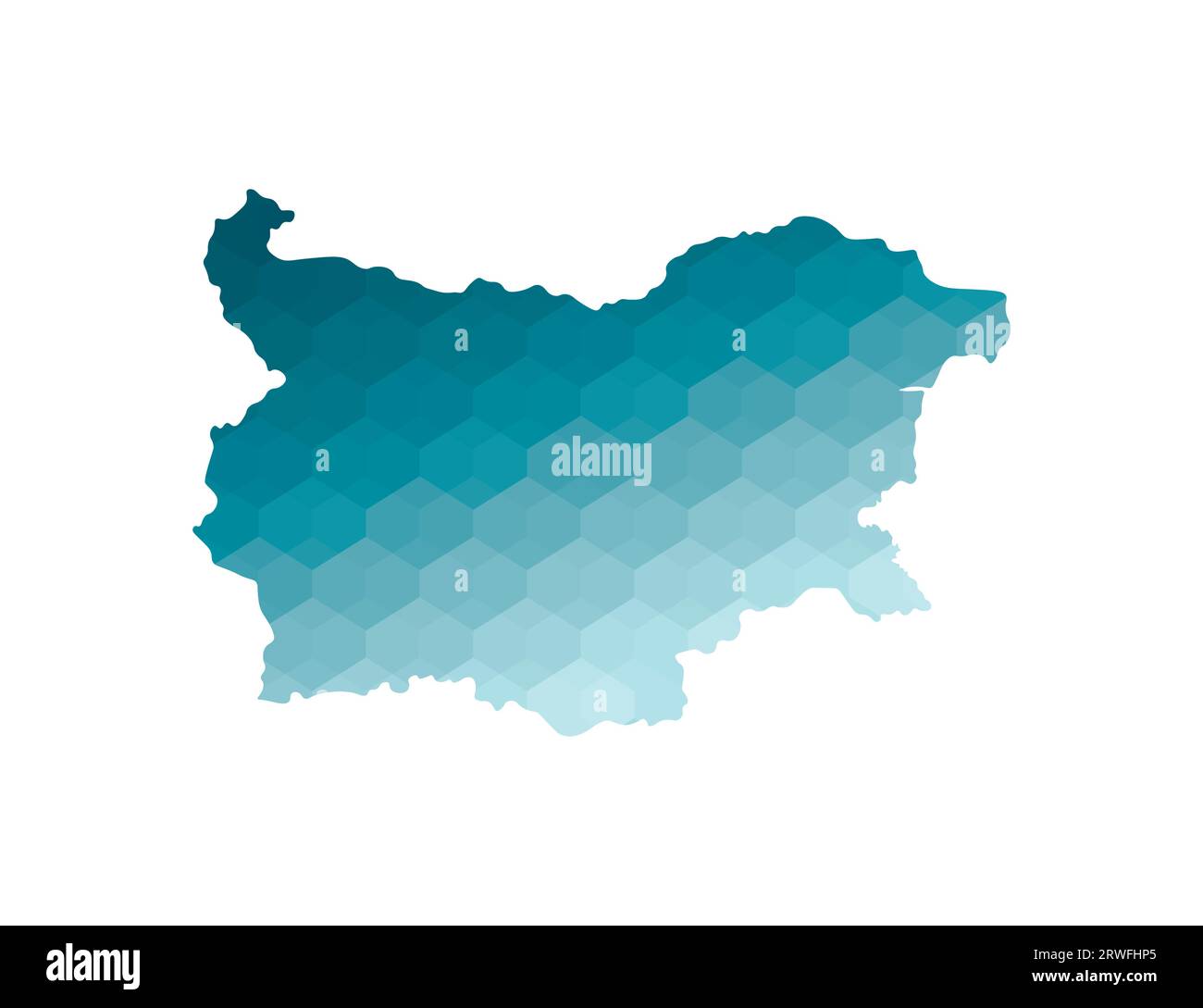 Vector isolated illustration icon with simplified blue silhouette of ...