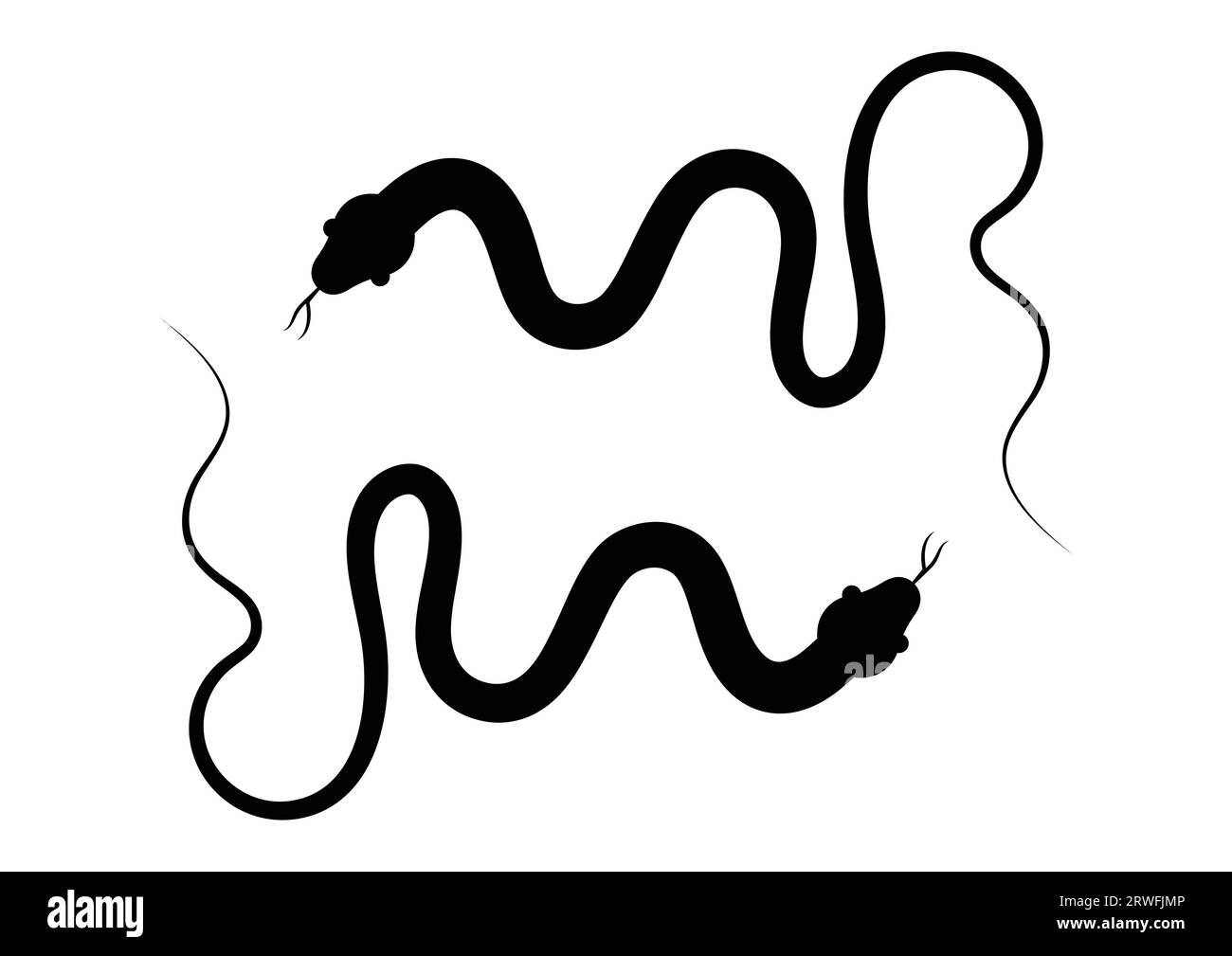 Snake Silhouette Vector Flat Design Isolated on White Background Stock Vector Image & Art - Alamy