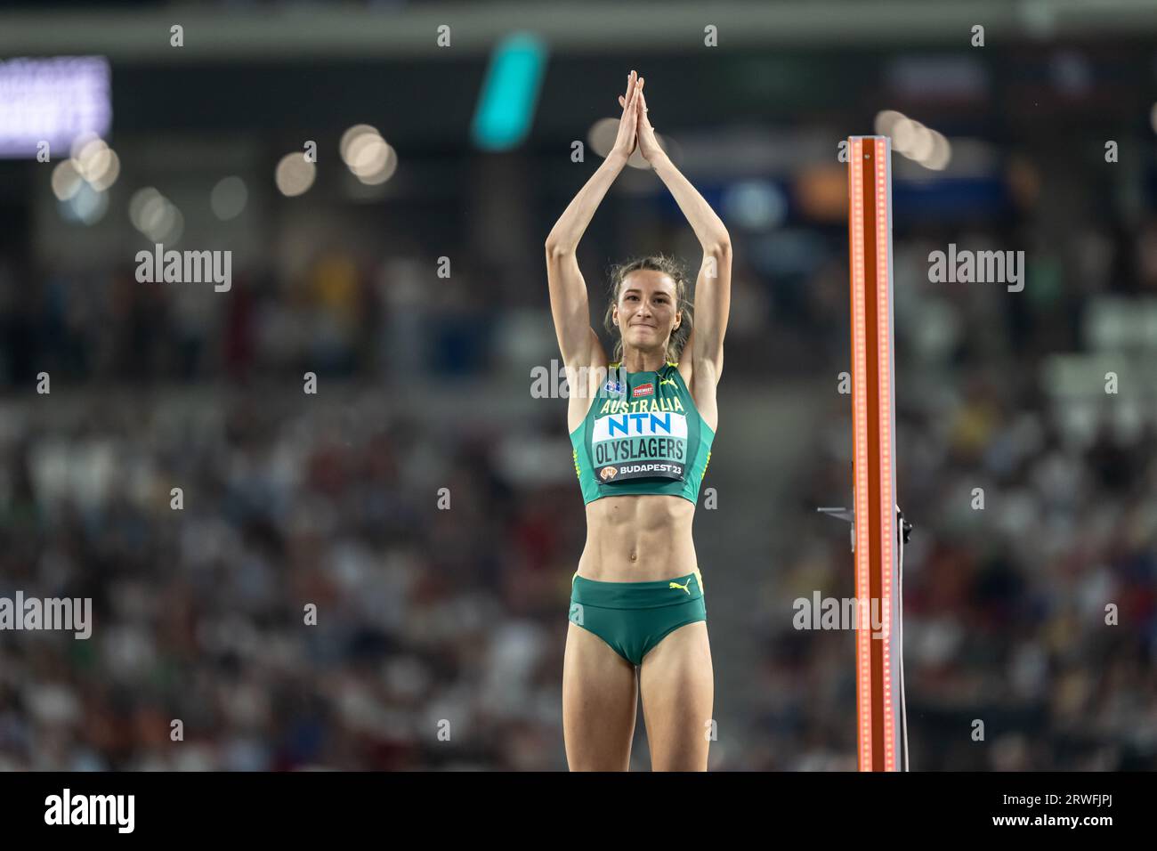 Nicola Olyslagers participating in the High Jump at the World Athletics ...