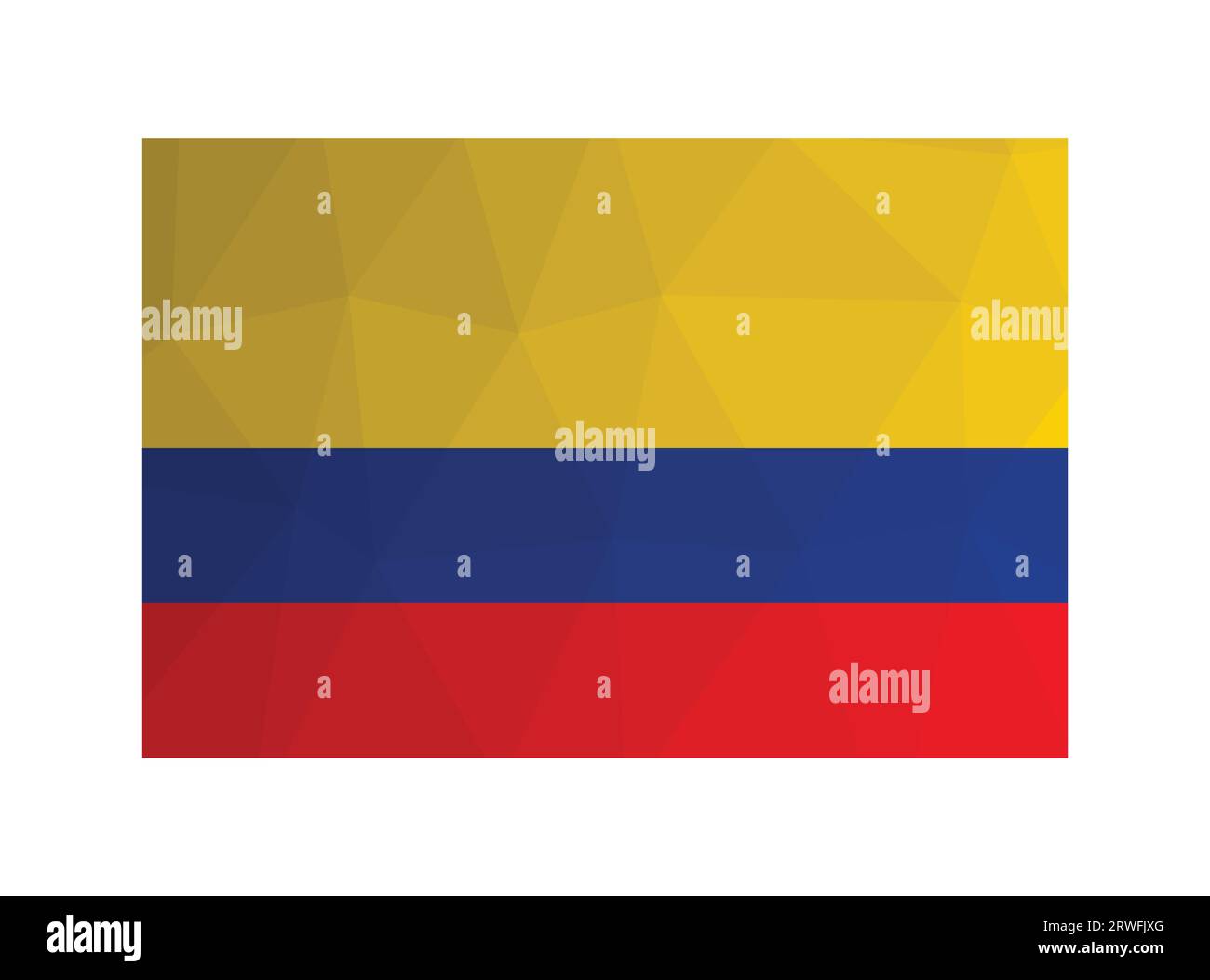 Vector isolated illustration. National Colombian flag with horizontal ...