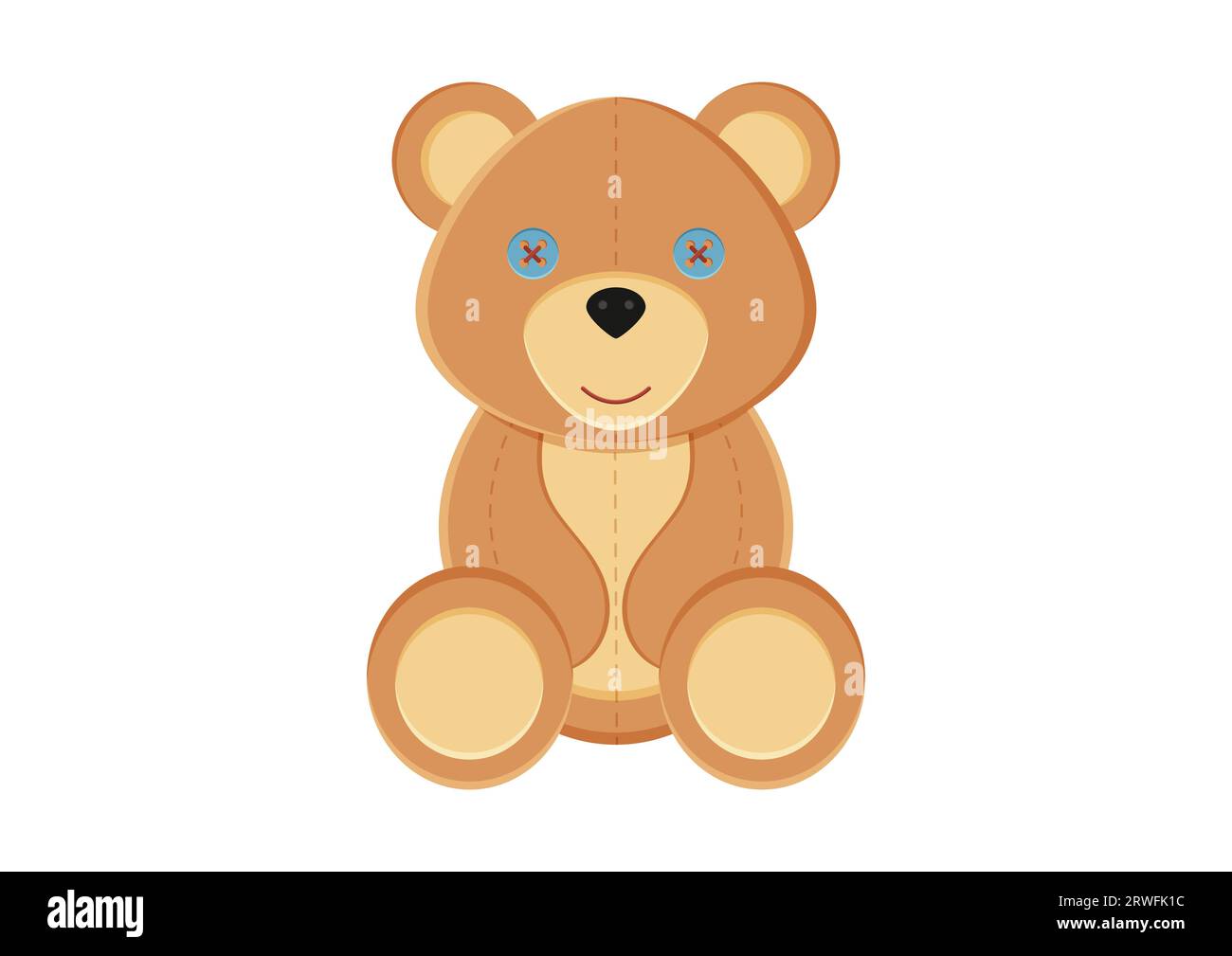 Teddy Bear Toy Cartoon Character Vector Illustration Stock Vector Image ...