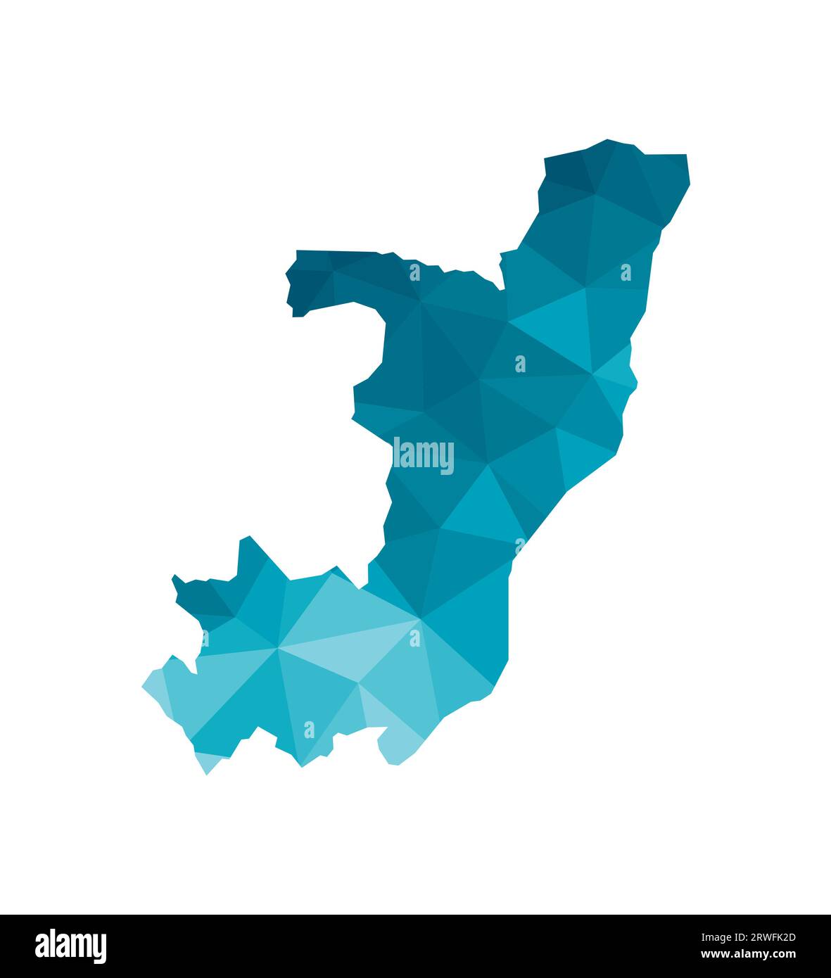 Vector isolated illustration icon with simplified blue silhouette of ...