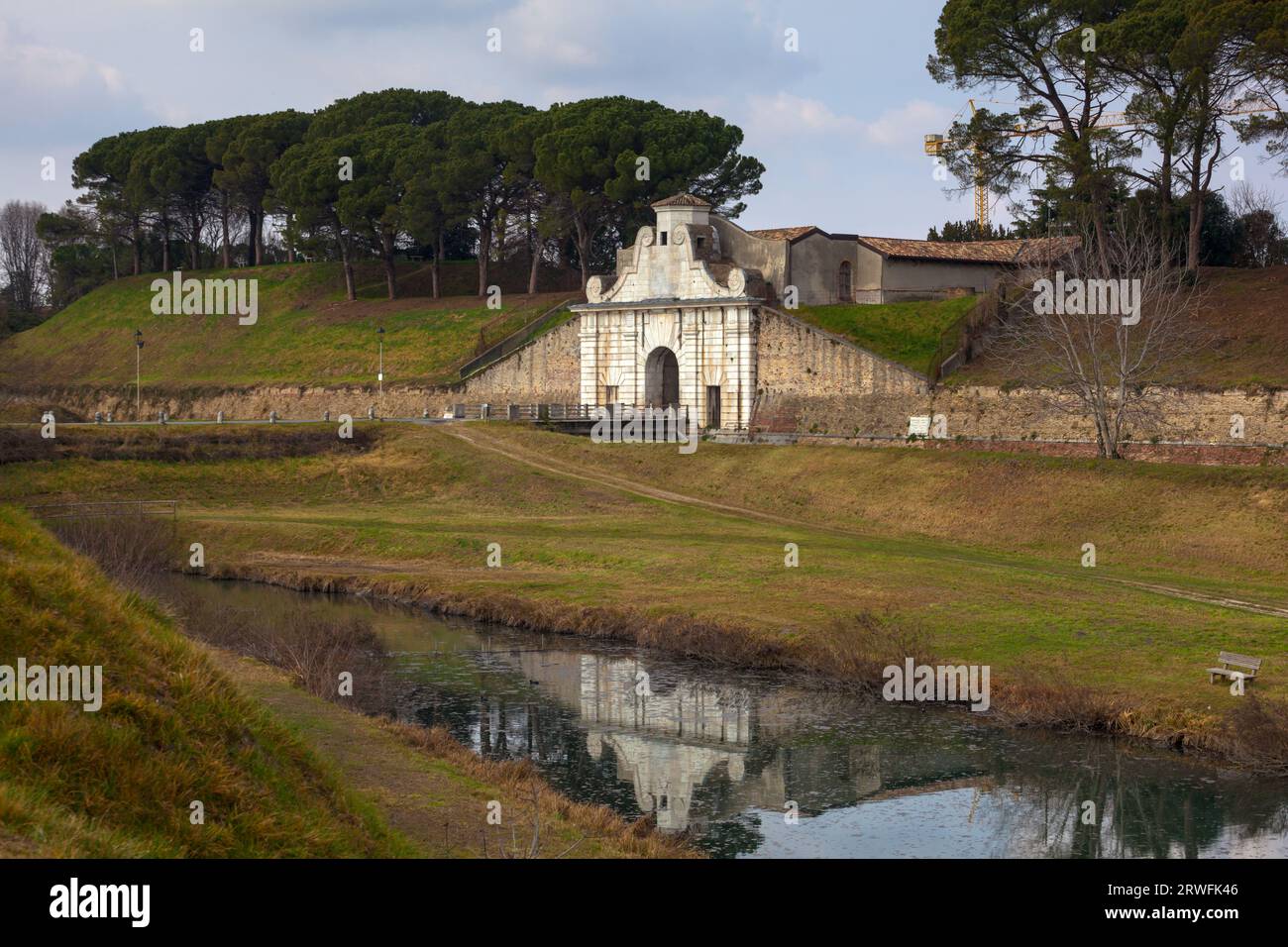 View of the Porta Aquileia also called Porta Marittima, the southern ...