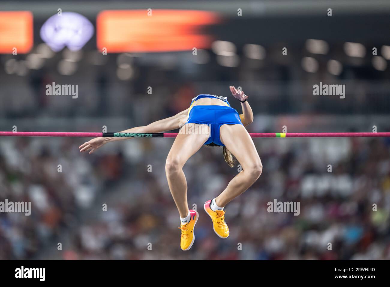 Yaroslava Mahuchij participating in the High Jump at the World ...