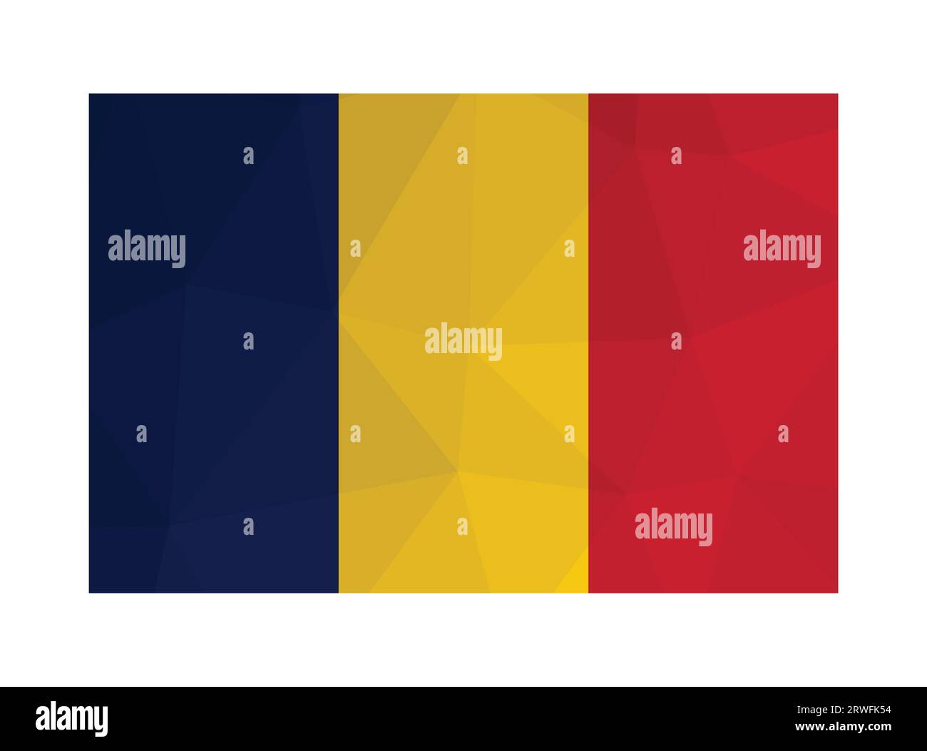 Vector isolated illustration. National tricolor flag with blue, yellow ...