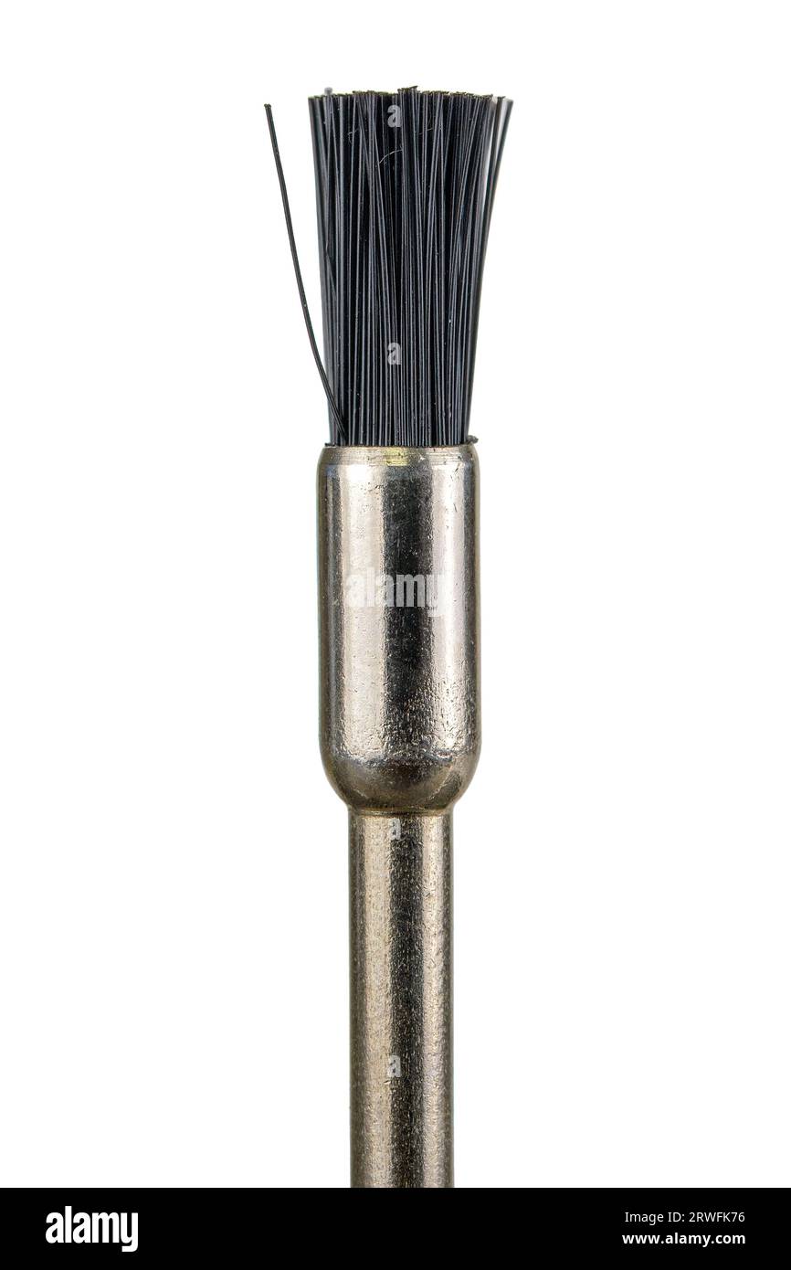 Small brush for power tool. Isolated object in white background Stock ...