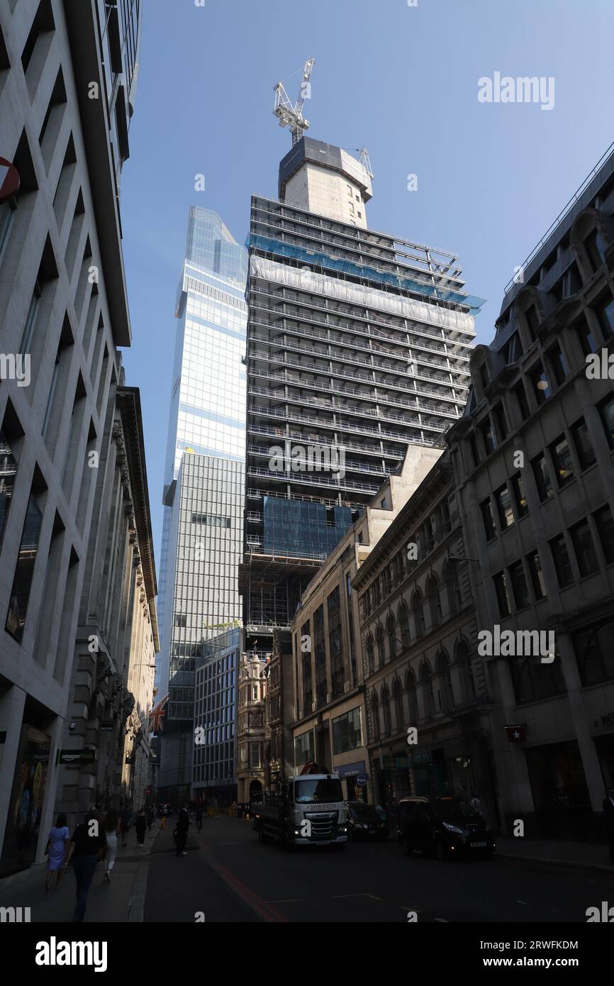 One Leadenhall under construction, 8 Bishopsgate and 22 Bishopsgate London September 2023 Stock ...