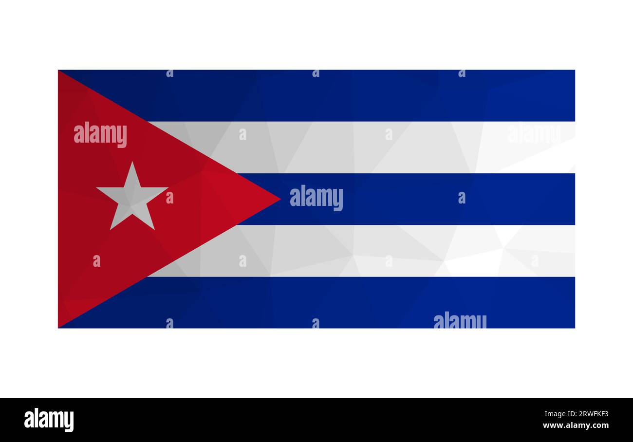 Vector isolated illustration. National Cuban flag. Official symbol of Cuba. Creative design in ...