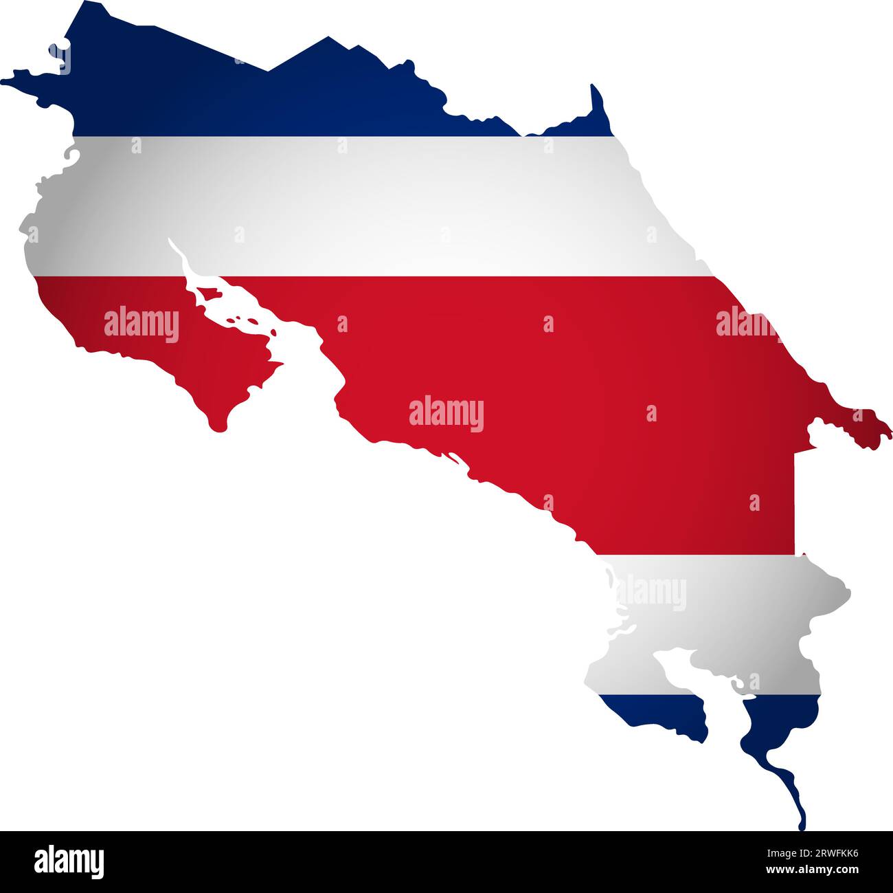 Costa rica map hi-res stock photography and images - Alamy