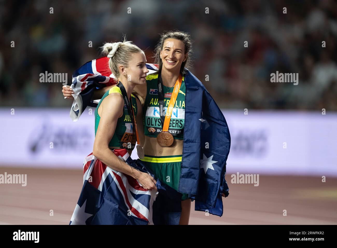 Eleanor Patterson participating in the High Jump at the World Athletics ...