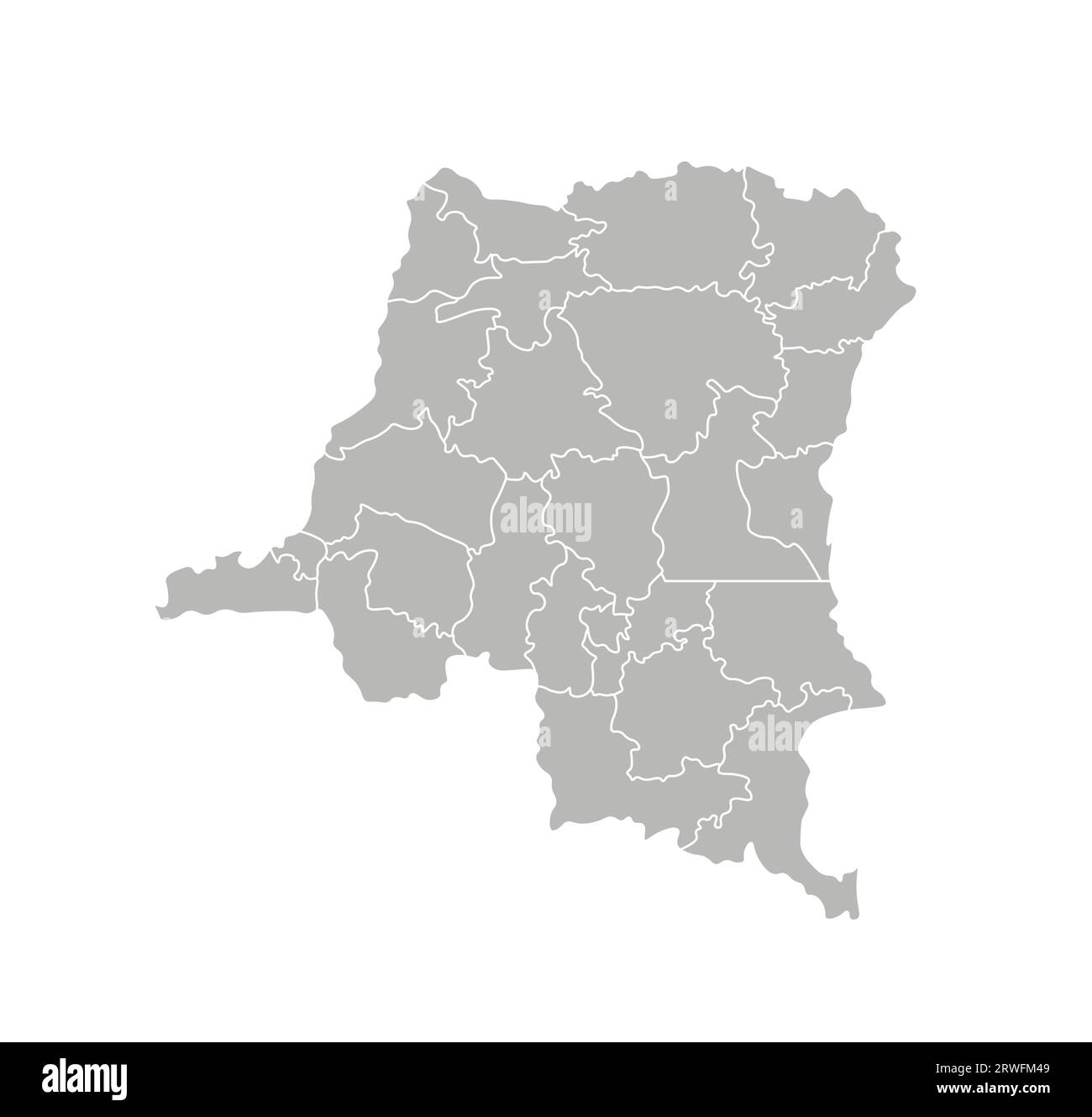 Vector Isolated Illustration Of Simplified Administrative Map Of