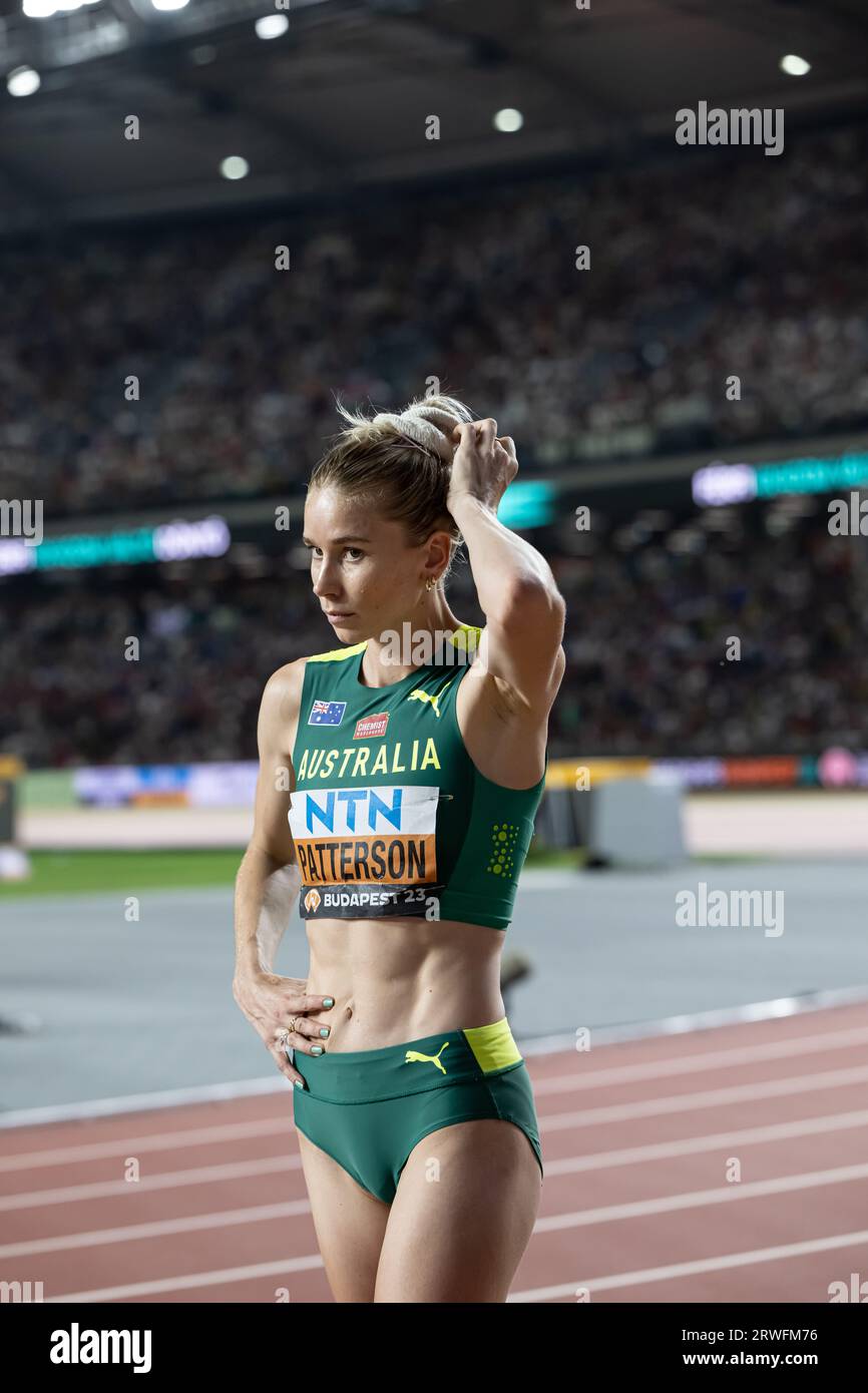 Eleanor Patterson participating in the High Jump at the World Athletics ...