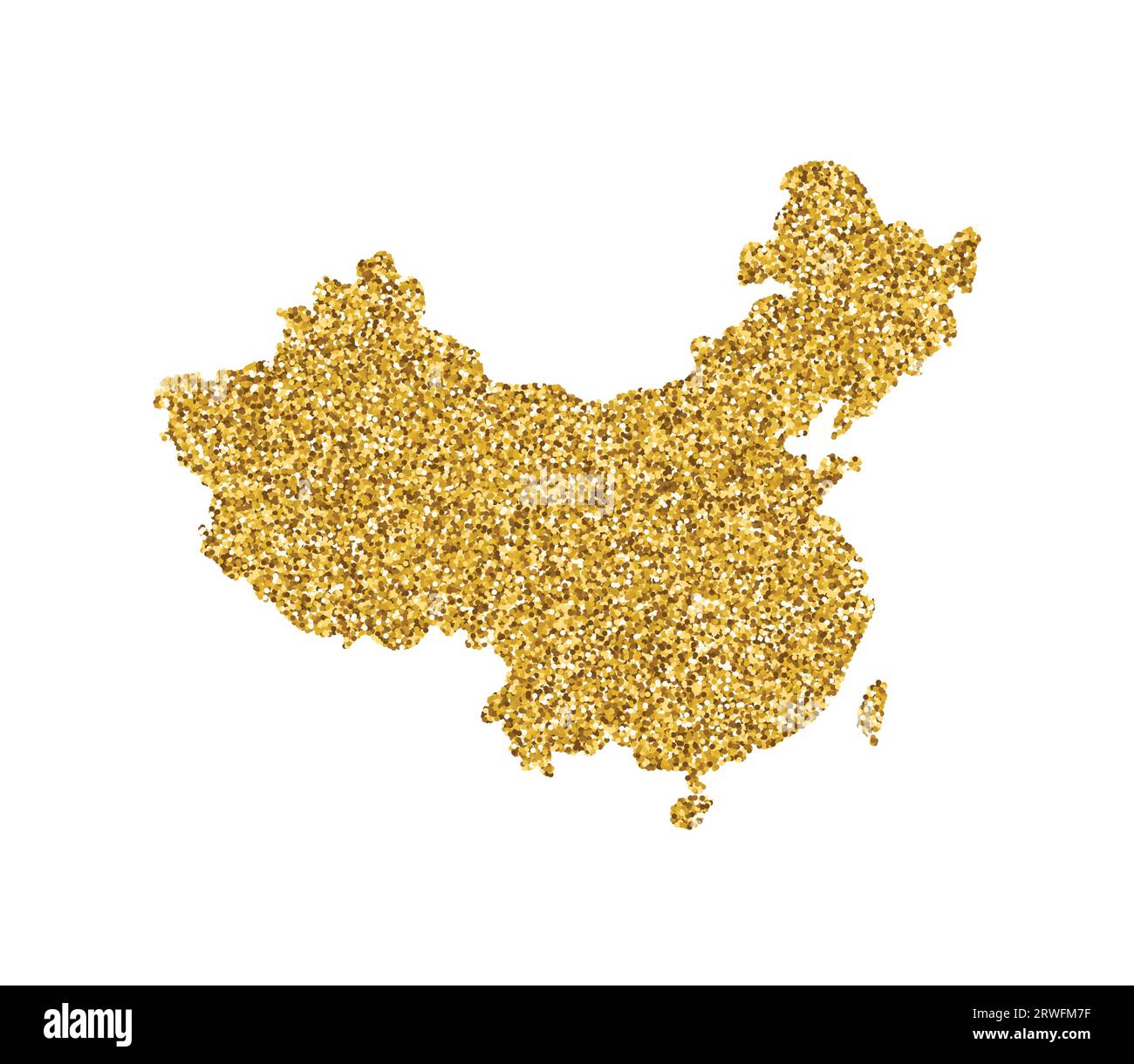 Vector isolated illustration with simplified China map. Decorated by ...