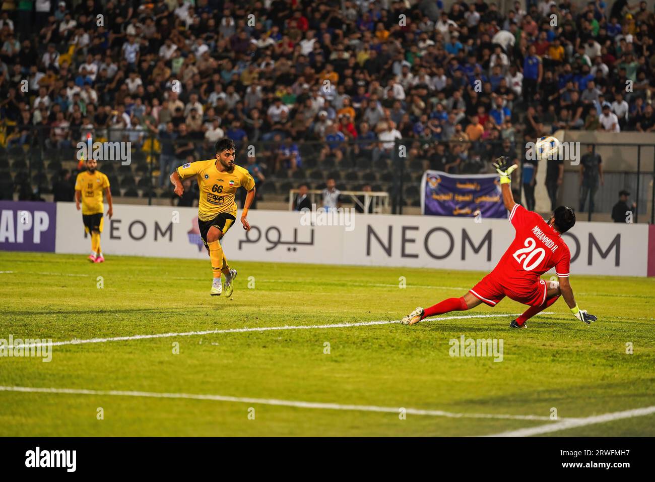 Erbil, Iraq. 18th Sep, 2023. Sepahan's player #66 Mohammad Ghorbani ...