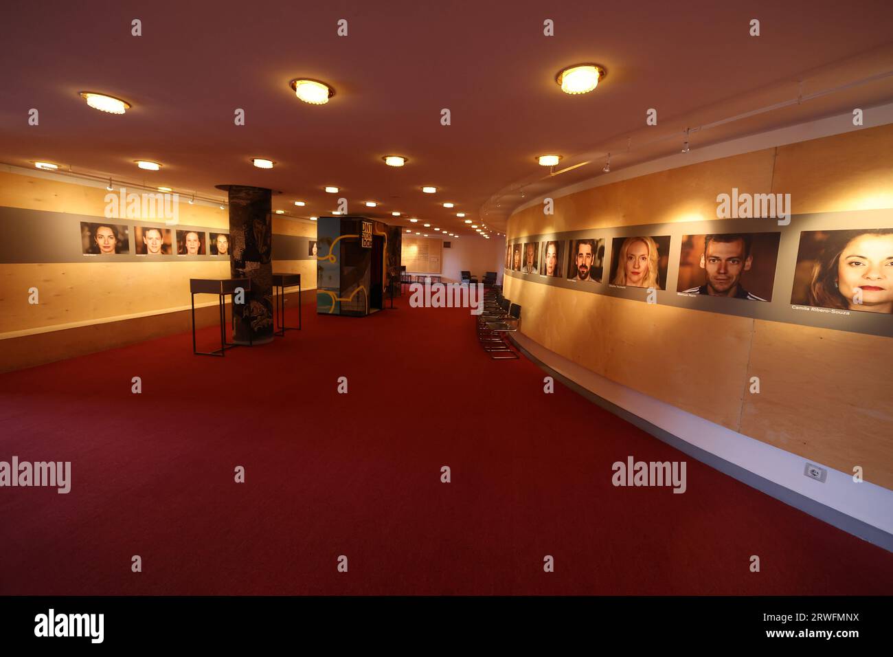 Weimar, Germany. 19th Sep, 2023. Photos of actors hang on the wall in ...