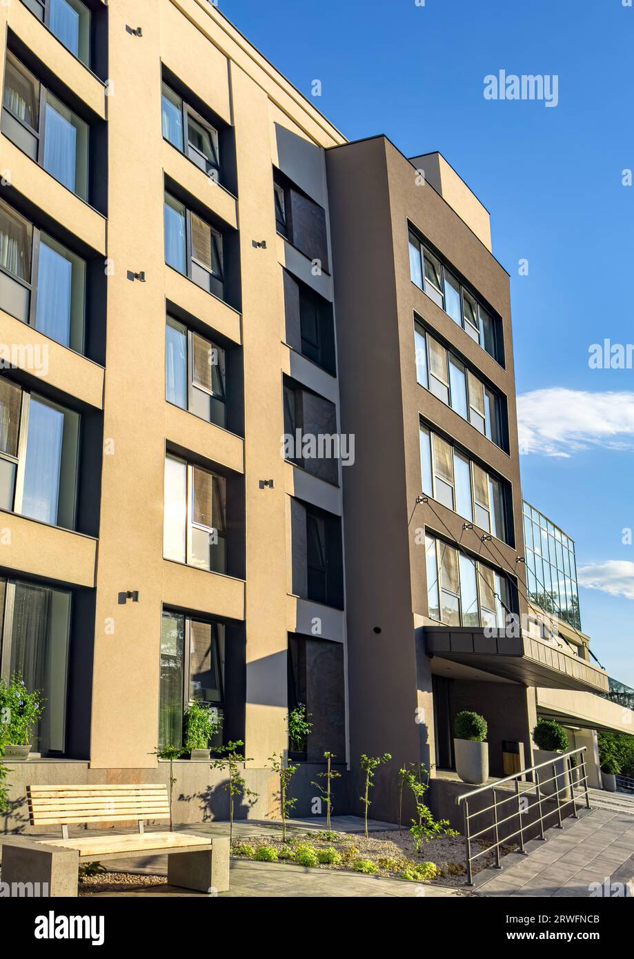 A beautiful modern building with beautiful windows Stock Photo - Alamy