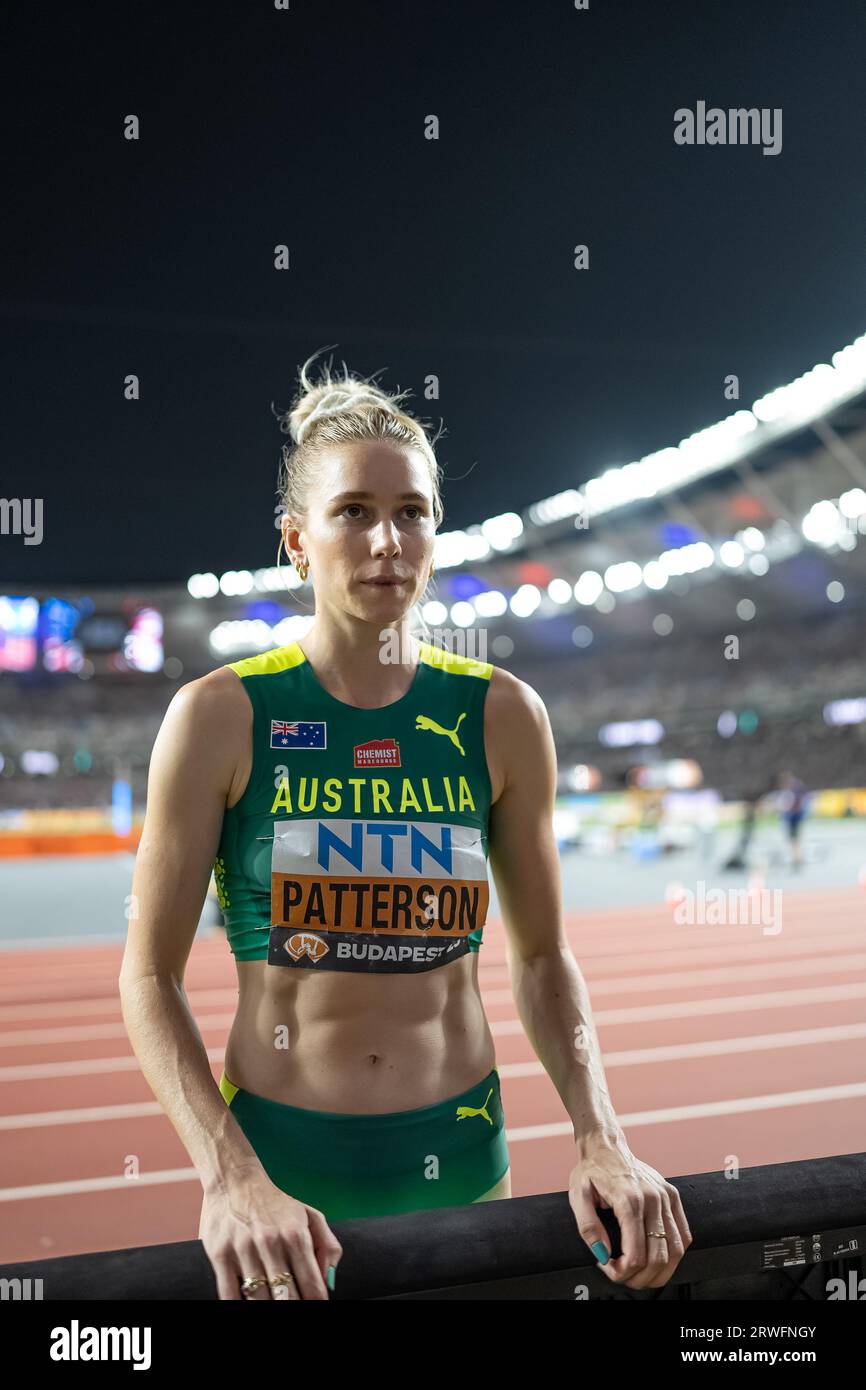 Eleanor Patterson participating in the High Jump at the World Athletics ...
