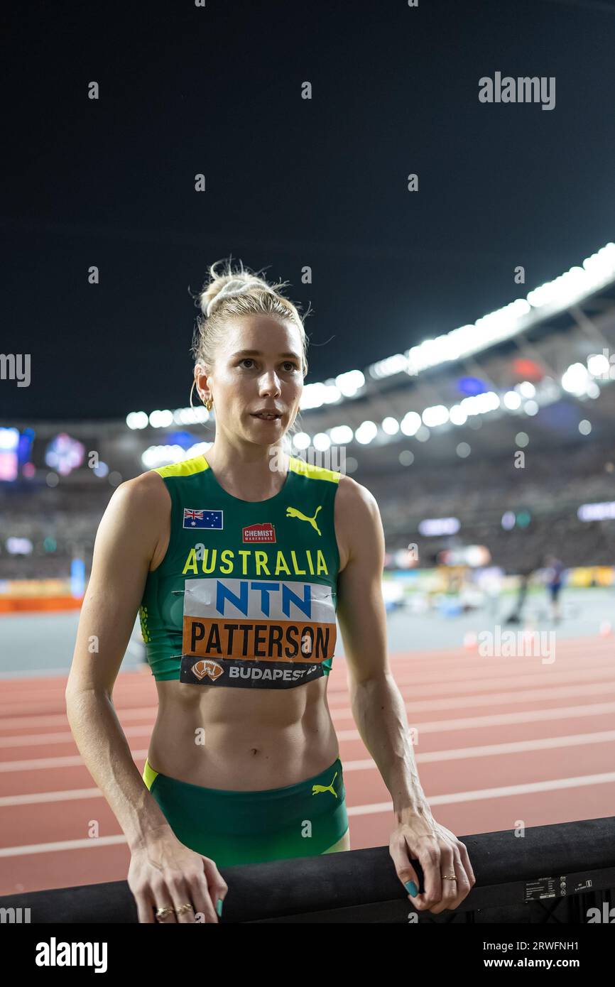 Eleanor Patterson participating in the High Jump at the World Athletics ...