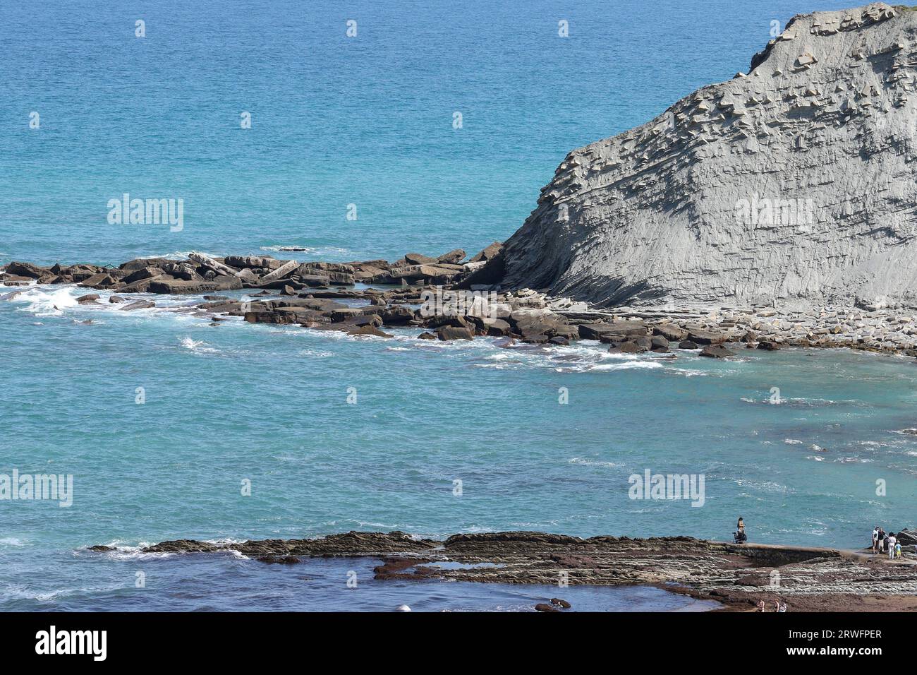 Beautiful and colorful Flysch formations of the Unesco Global Geopark ...
