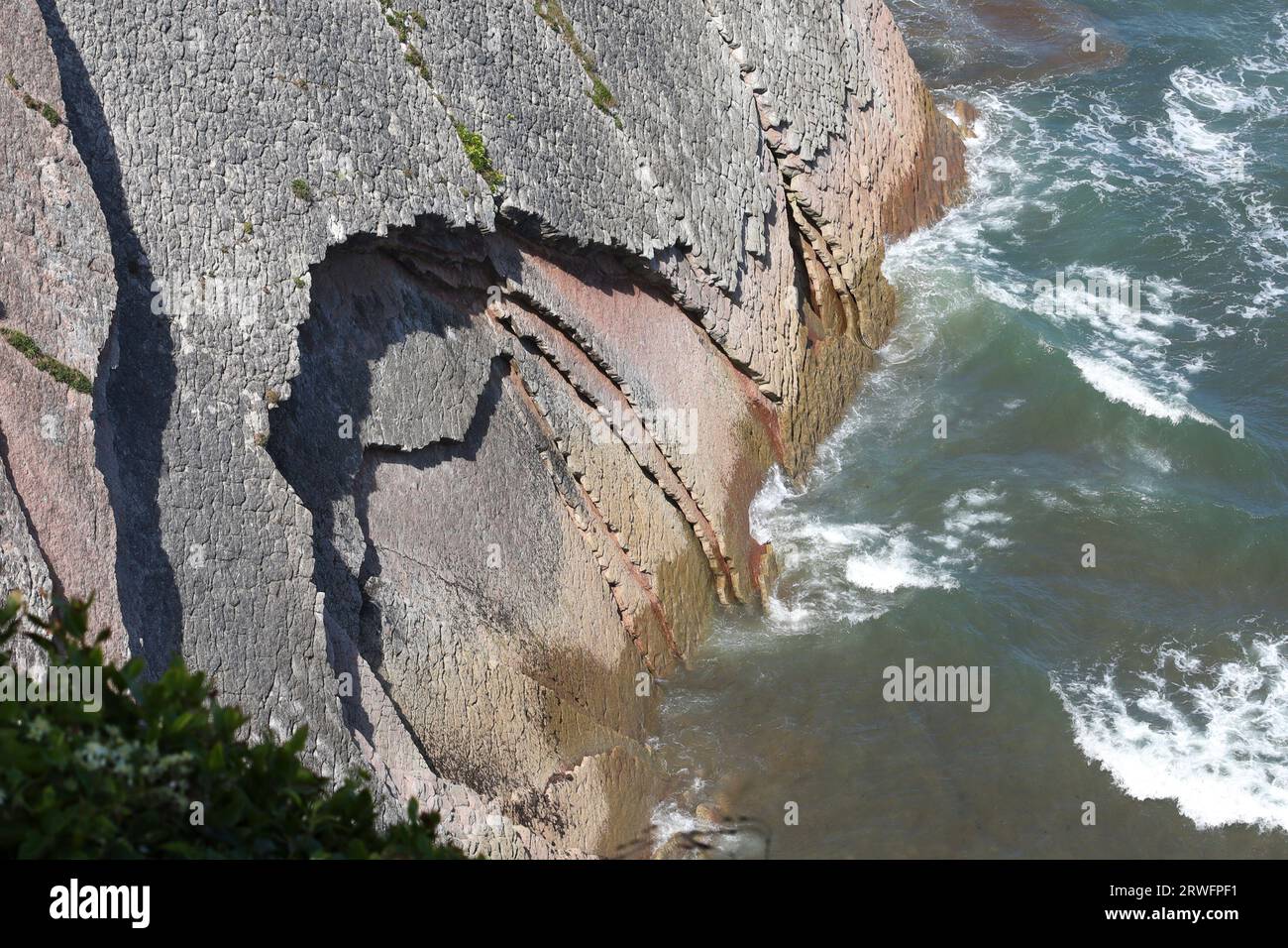 Beautiful and colorful Flysch formations of the Unesco Global Geopark ...