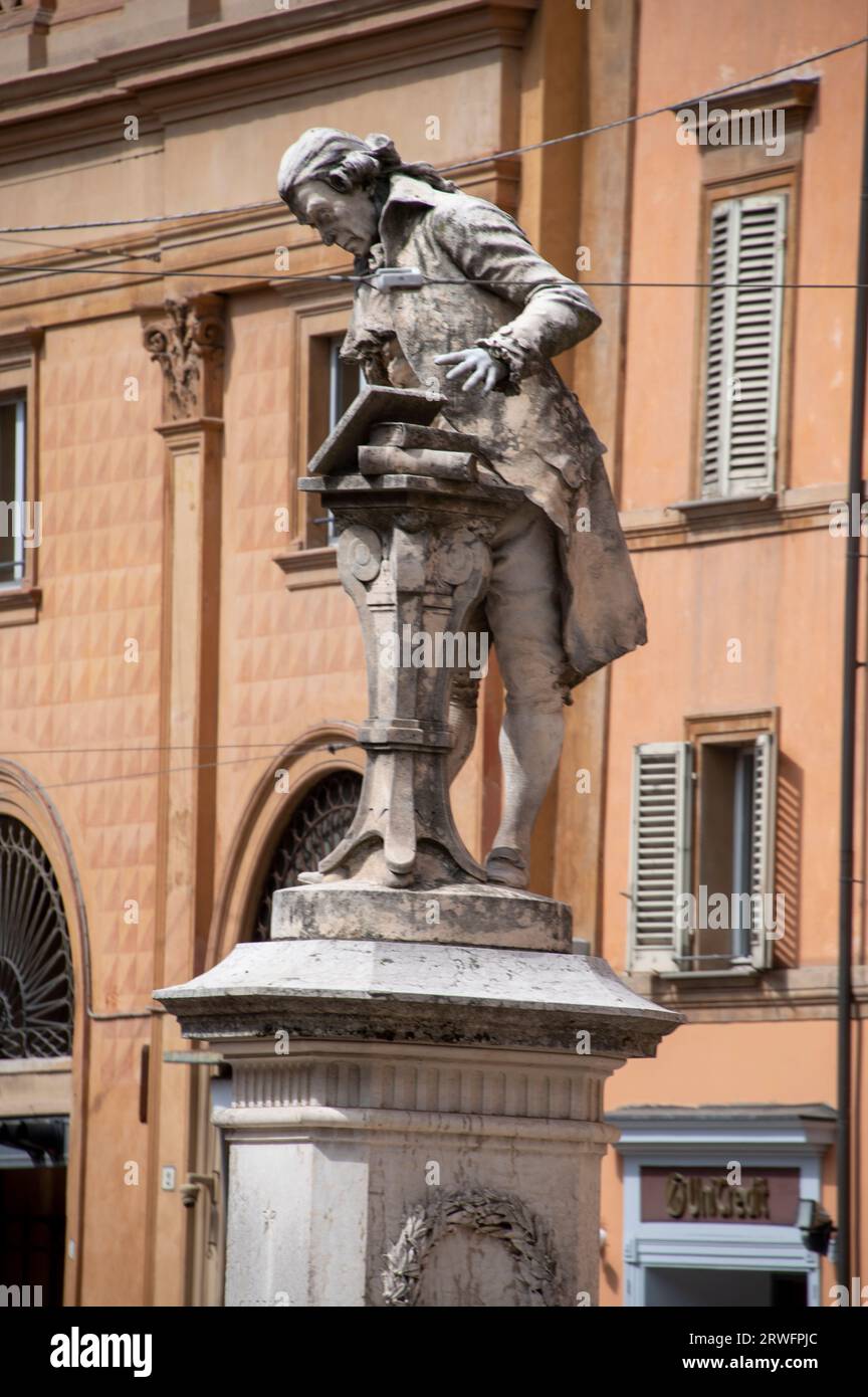 A small statue of Bologna-born physicist Lugi Galvani (1737- 1798 ...
