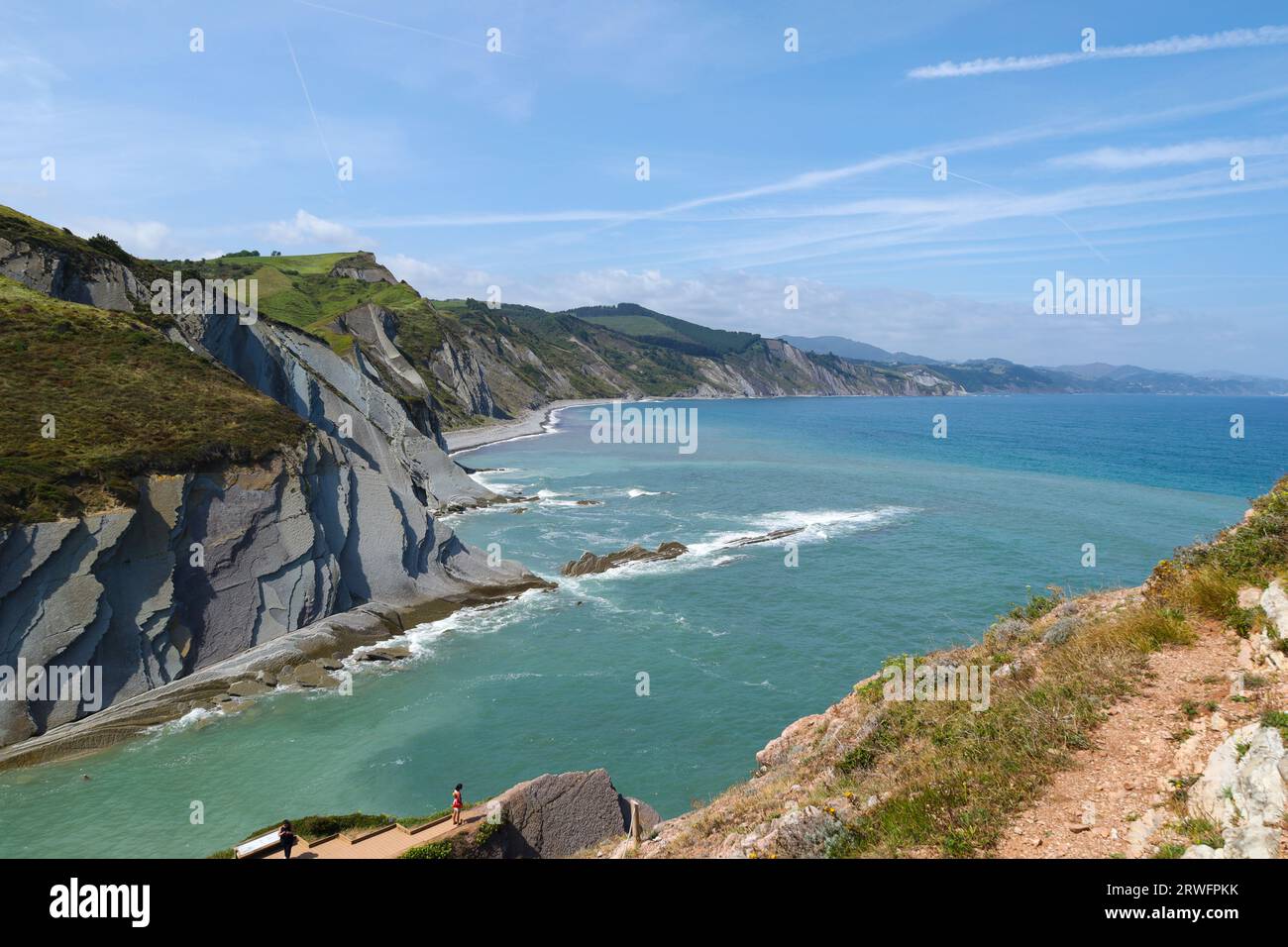 Beautiful and colorful Flysch formations of the Unesco Global Geopark ...