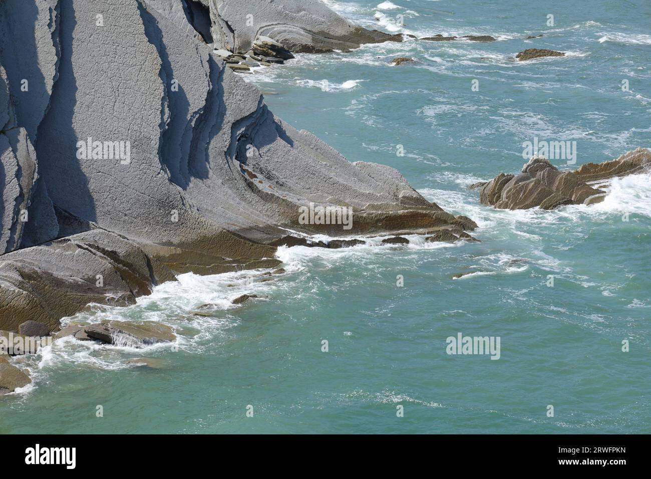 Beautiful and colorful Flysch formations of the Unesco Global Geopark ...
