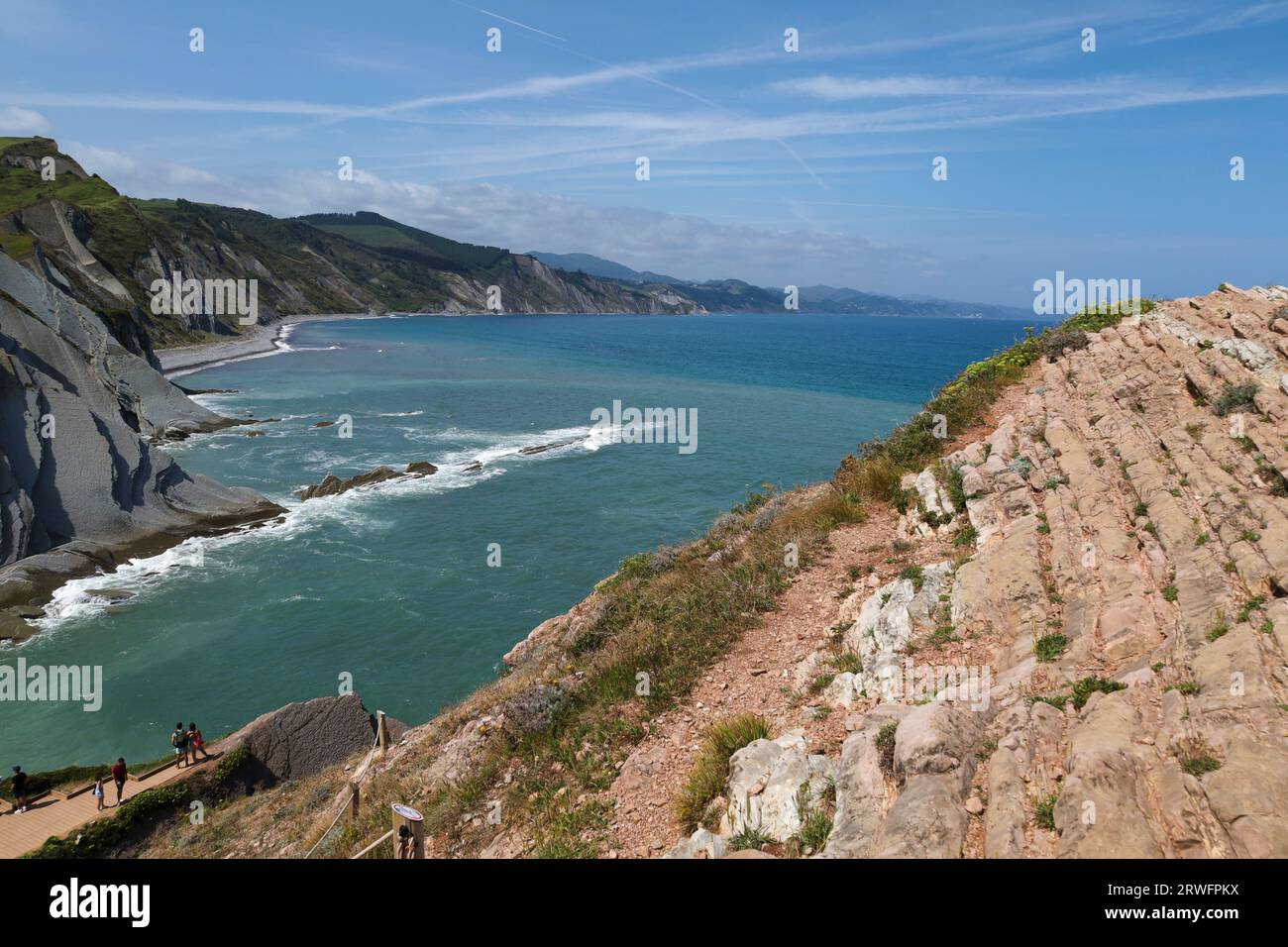 Beautiful and colorful Flysch formations of the Unesco Global Geopark ...