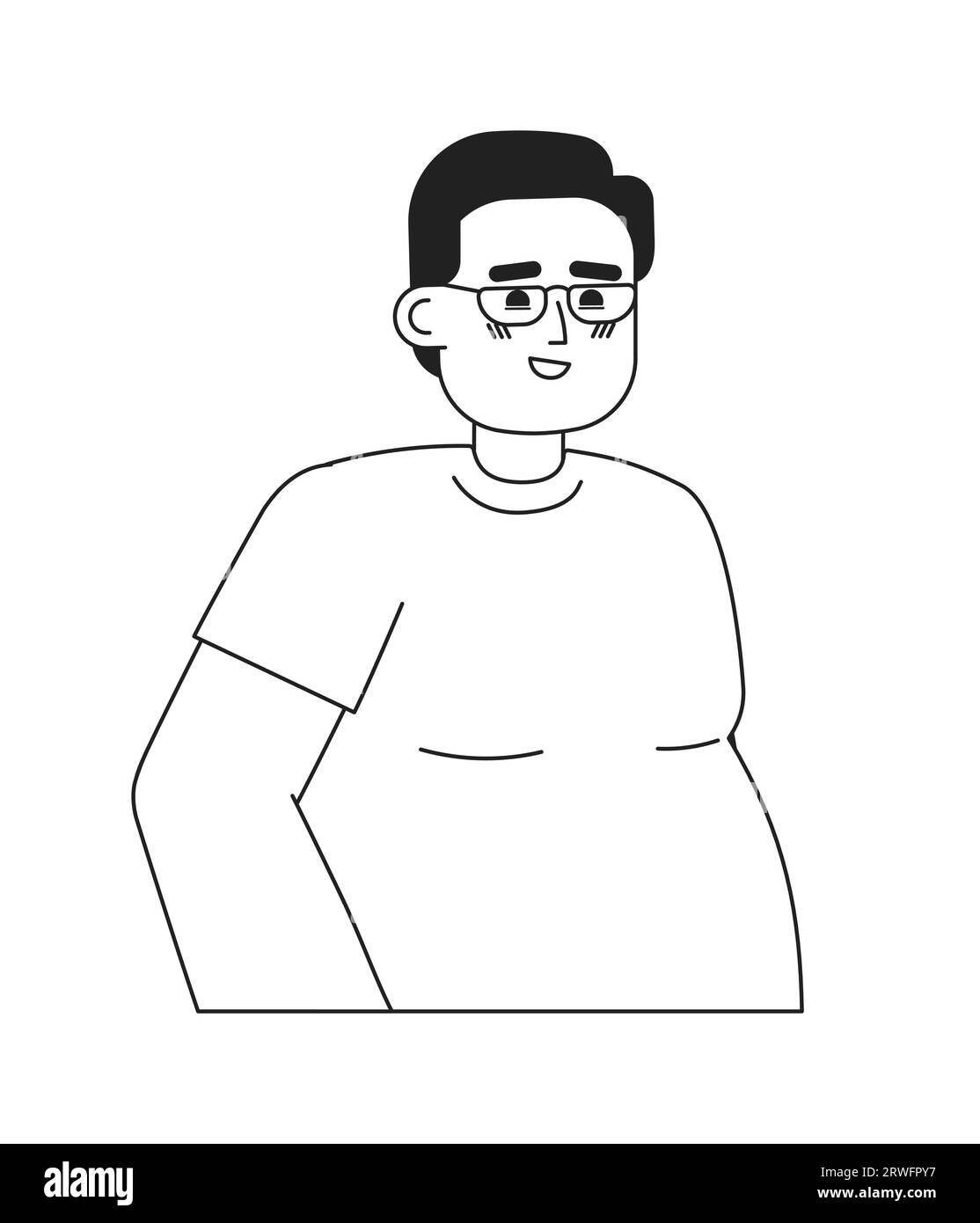 Young plus size man Black and White Stock Photos & Images - Alamy