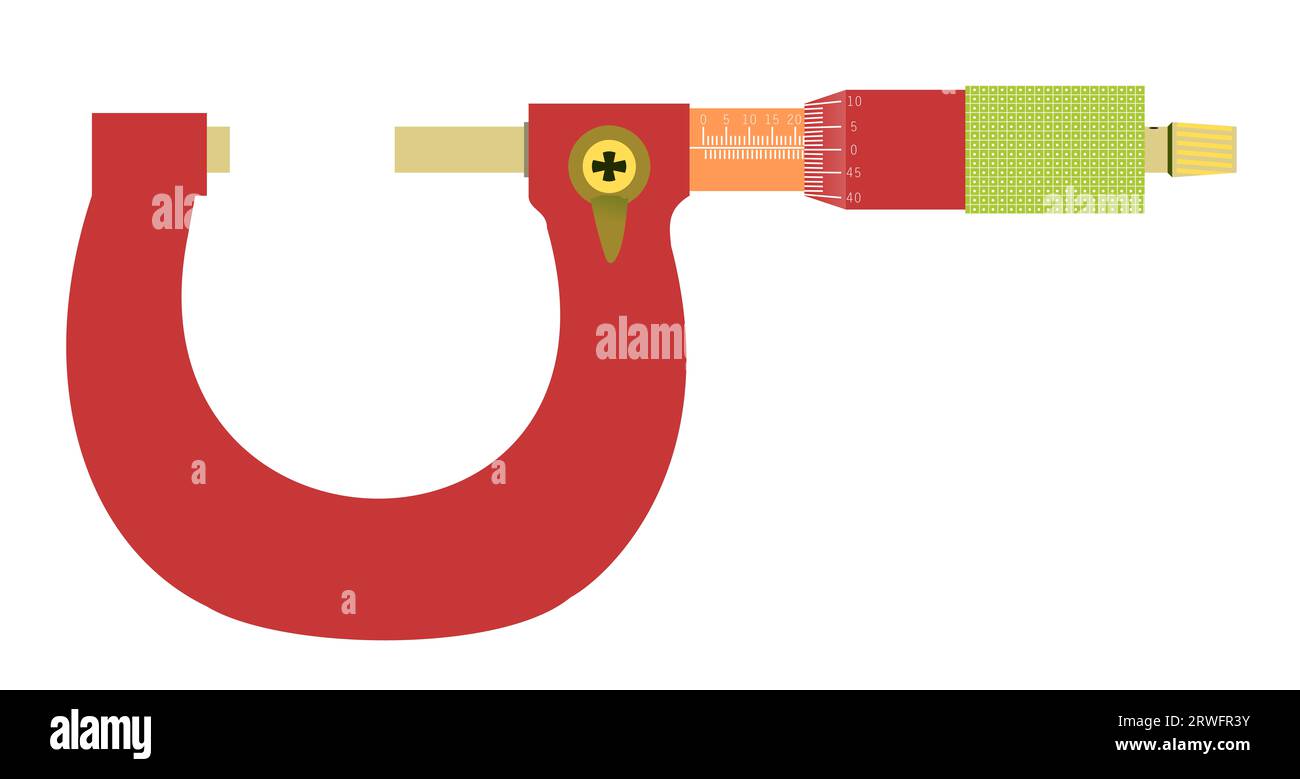 An Outside Micrometer with marking. It is used to measure external ...