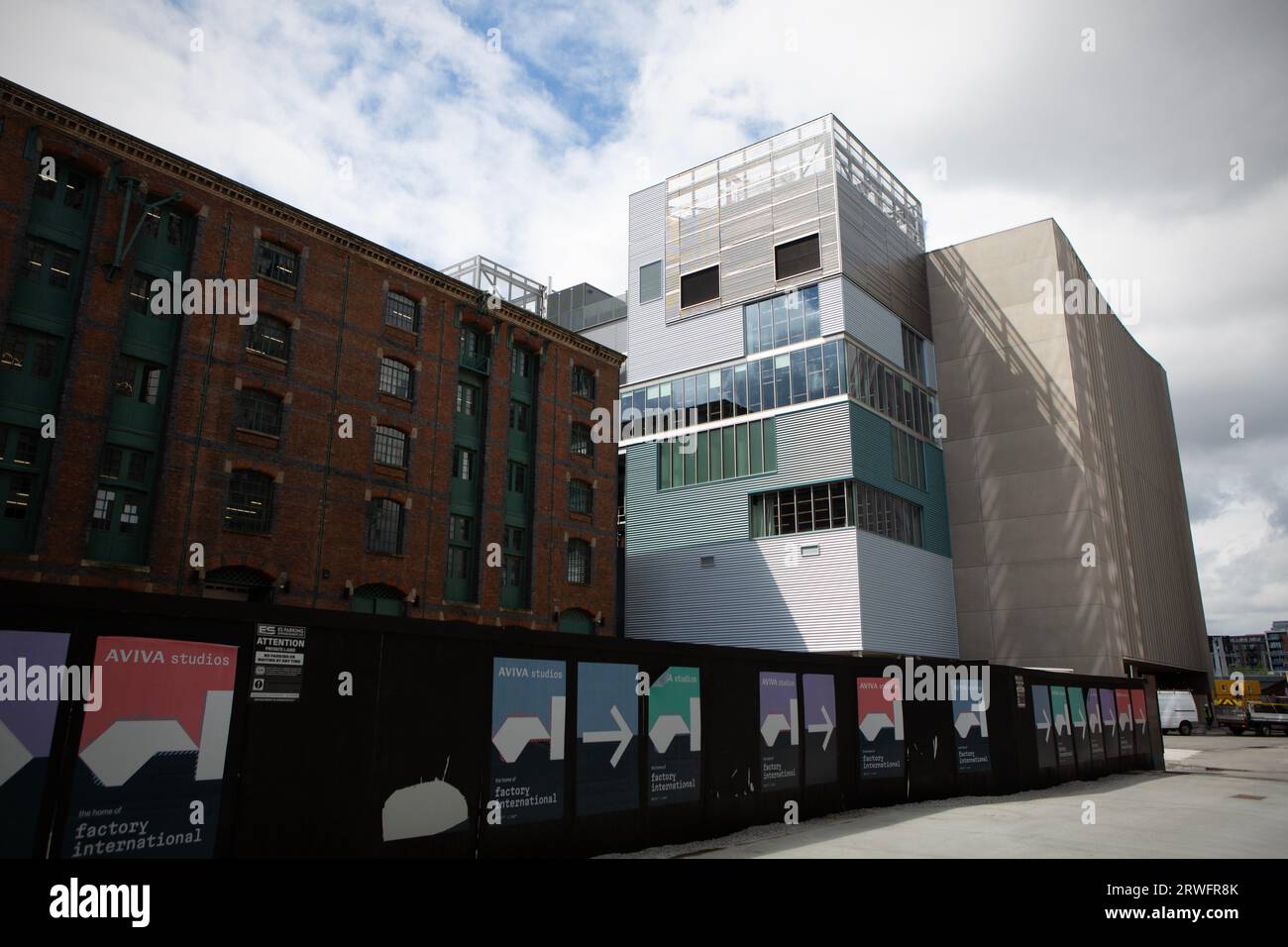 The rear of Aviva Studios, the home of Factory International, is a ...