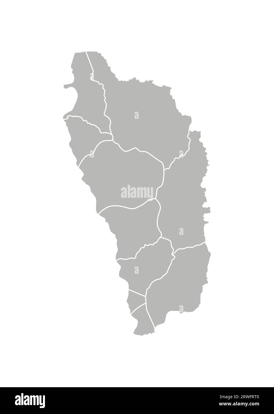 Vector isolated illustration of simplified administrative map of ...