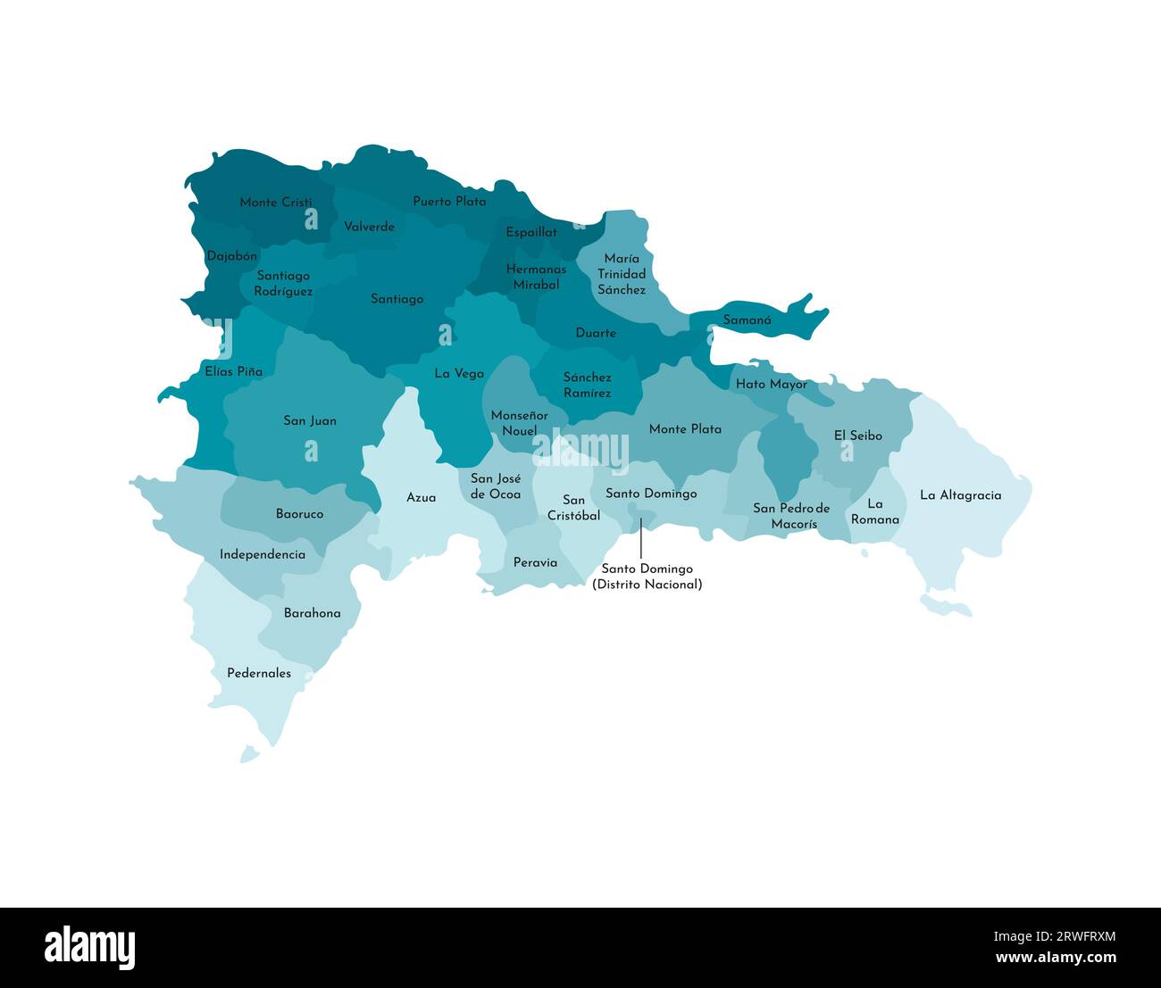 Vector isolated illustration of simplified administrative map of ...