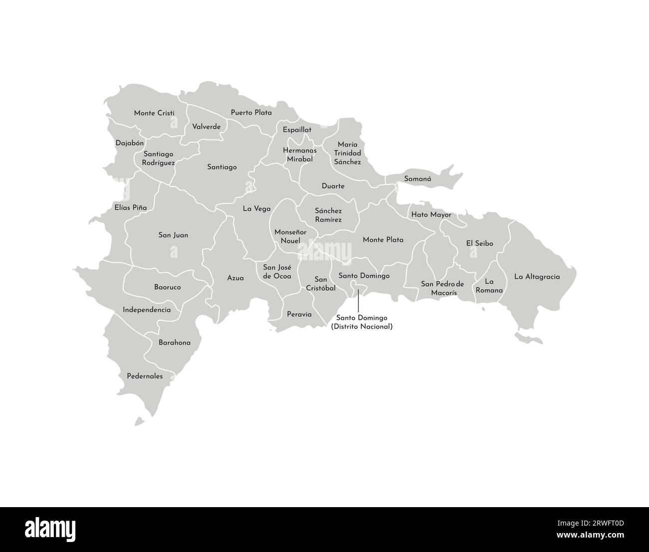 Vector isolated illustration of simplified administrative map of ...