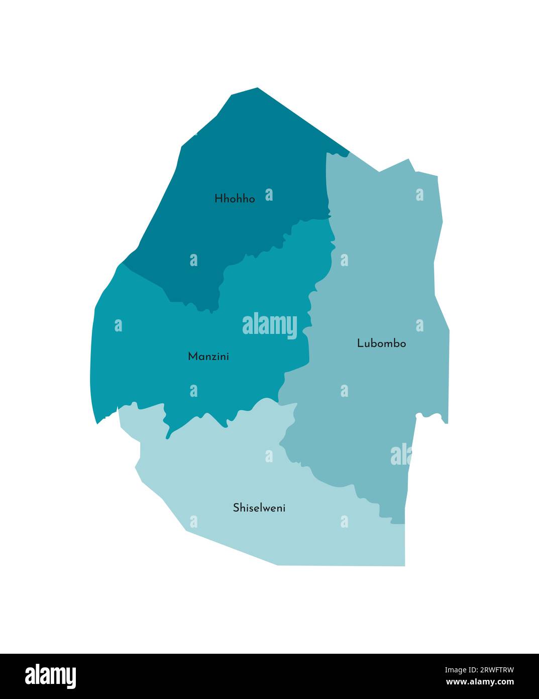 Vector isolated illustration of simplified administrative map of ...