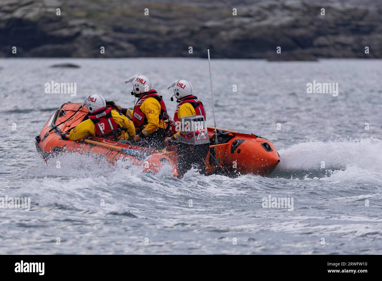 RNLI Trearddur Bay D Class Stock Photo - Alamy