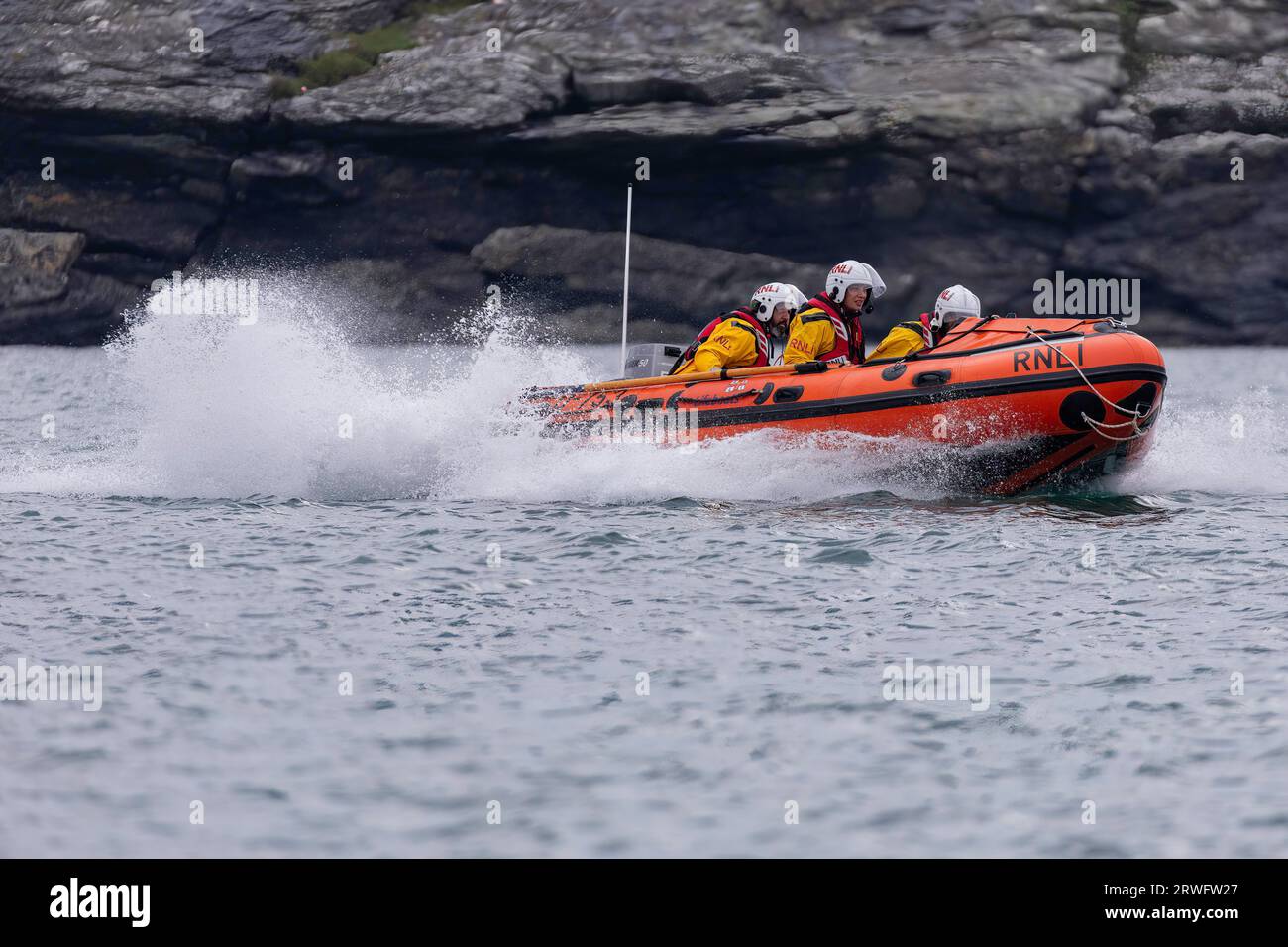 RNLI Trearddur Bay D Class Stock Photo - Alamy