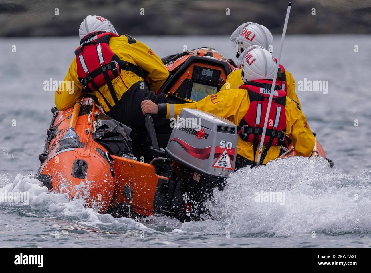 RNLI Trearddur Bay D Class Stock Photo - Alamy
