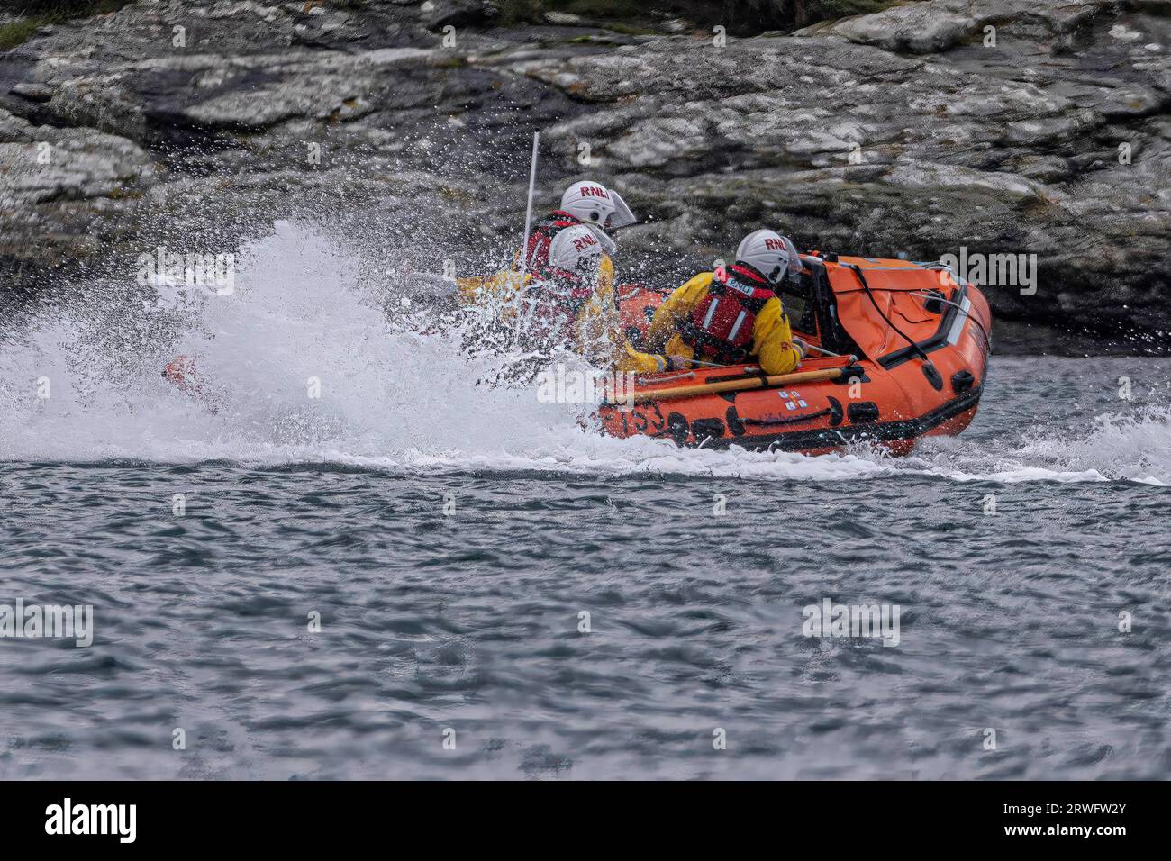 RNLI Trearddur Bay D Class Stock Photo - Alamy