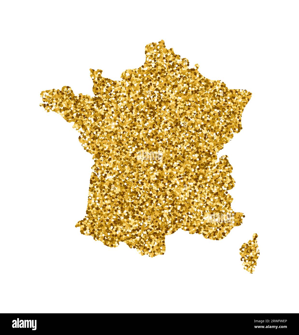 Vector isolated illustration with simplified France map. Decorated by ...