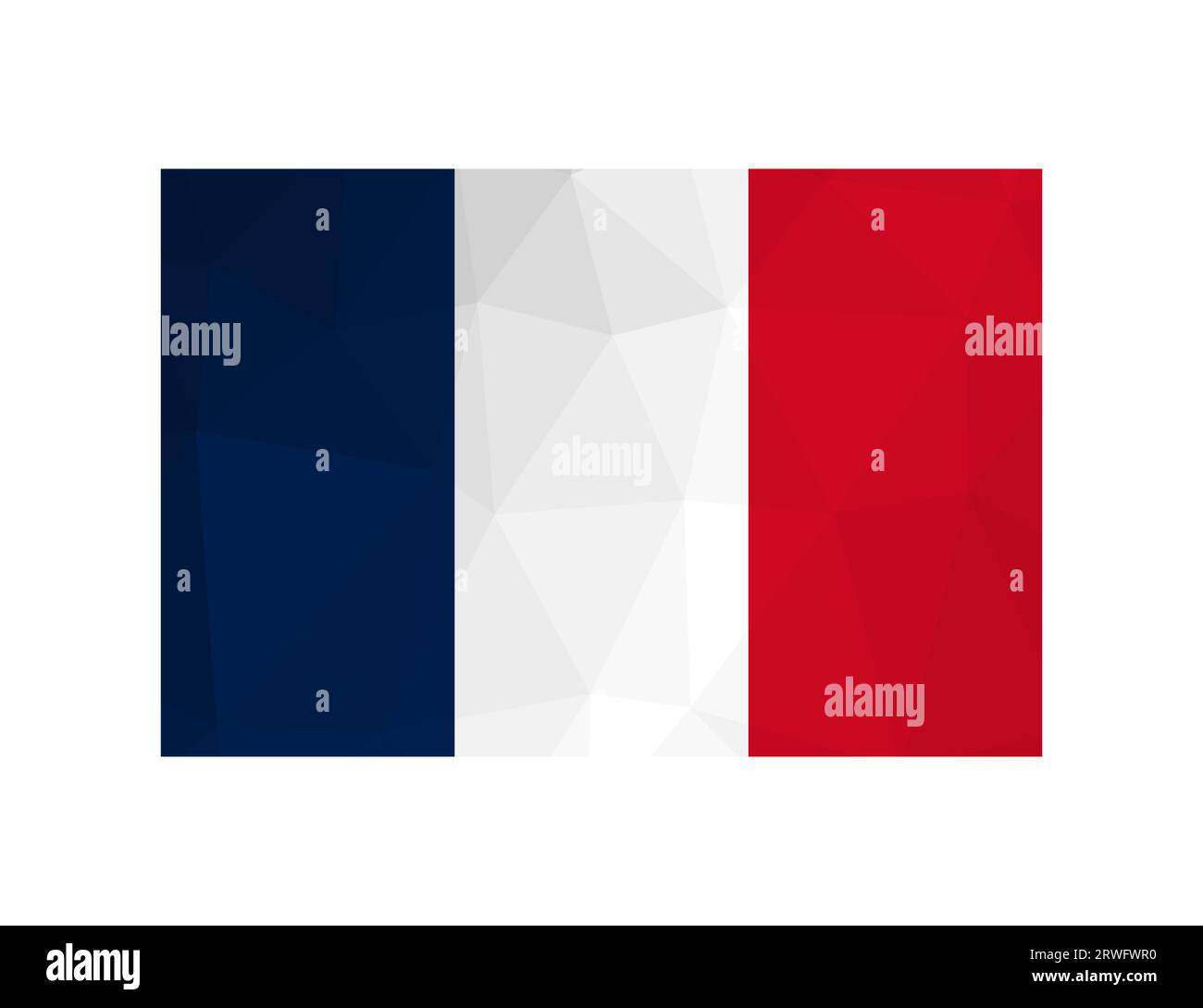 Vector isolated illustration. National french flag - vertical tricolour ...