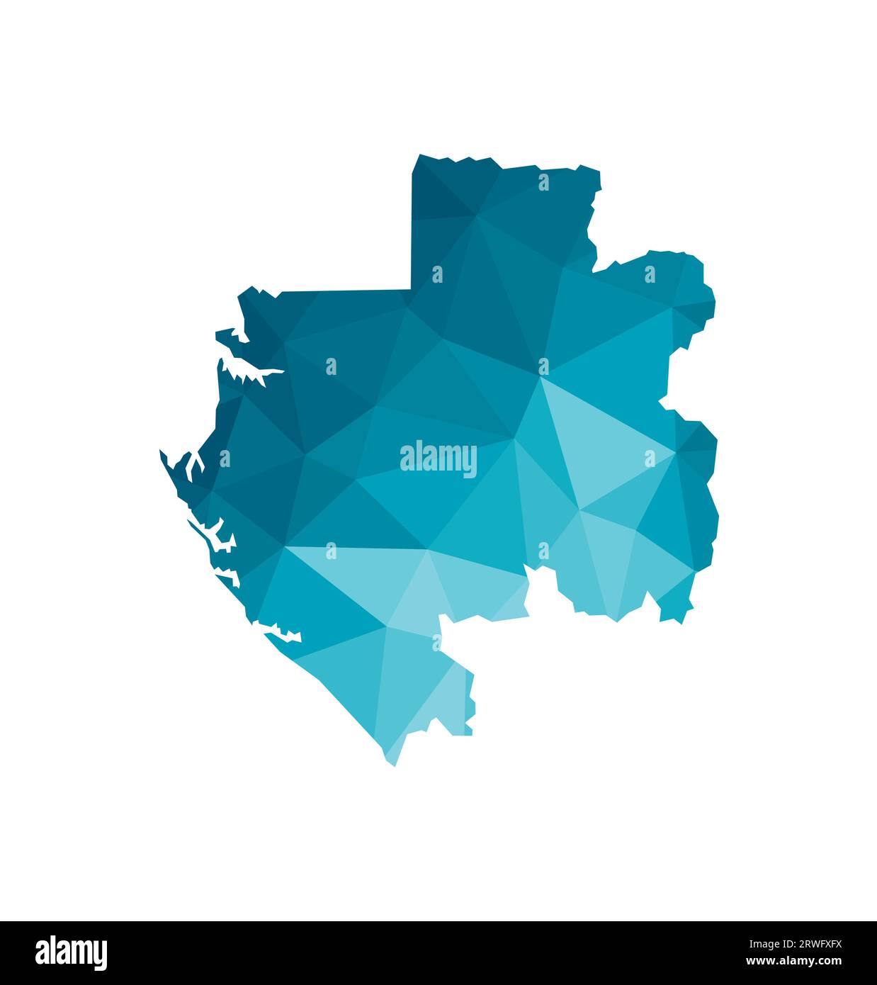 Vector isolated illustration icon with simplified blue silhouette of ...