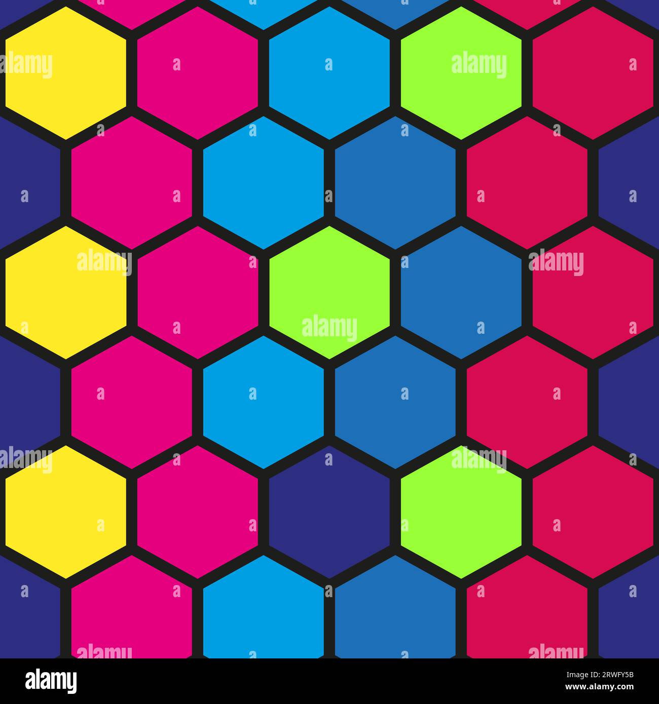 Vector hexagonal background. Polygonal print. Pentagon geometric seamless pattern. Honey comb ...