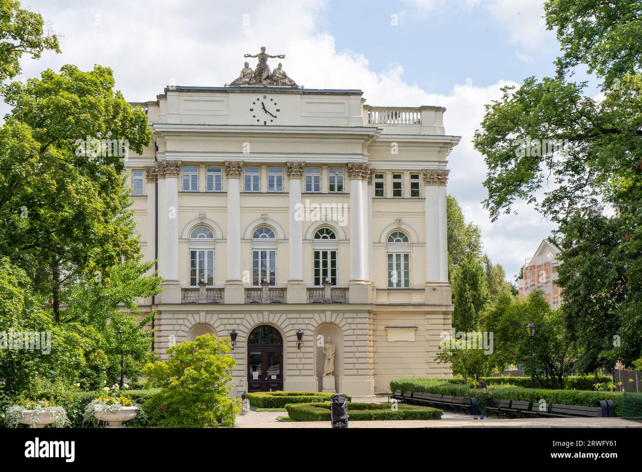 The main university of Warsaw. Old beautiful house of University from ...
