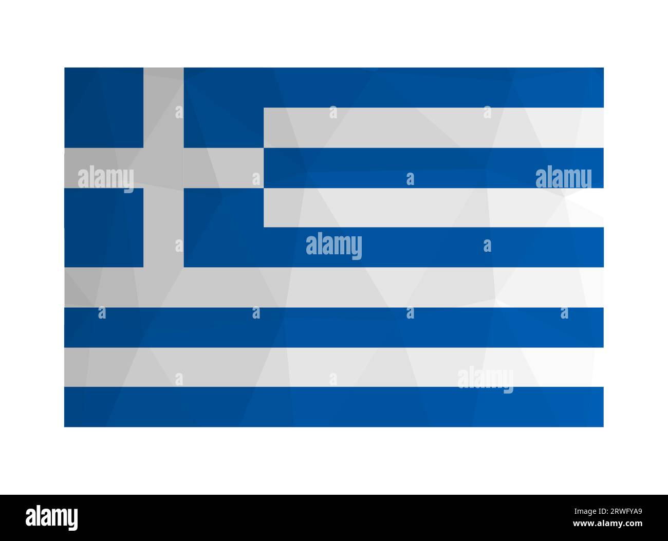 Vector isolated illustration. National Greek flag (Blue and White ...